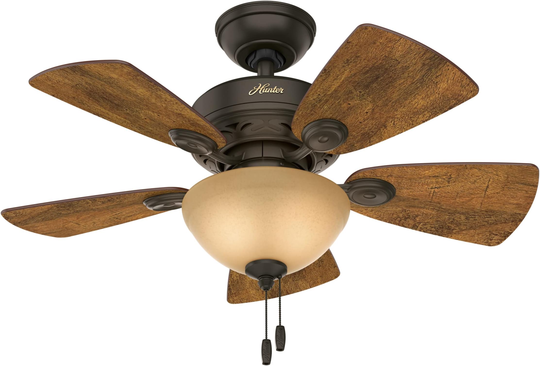 Amazon.com: Hunter Fan 34 inch Snow White Finish Ceiling Fan with ...