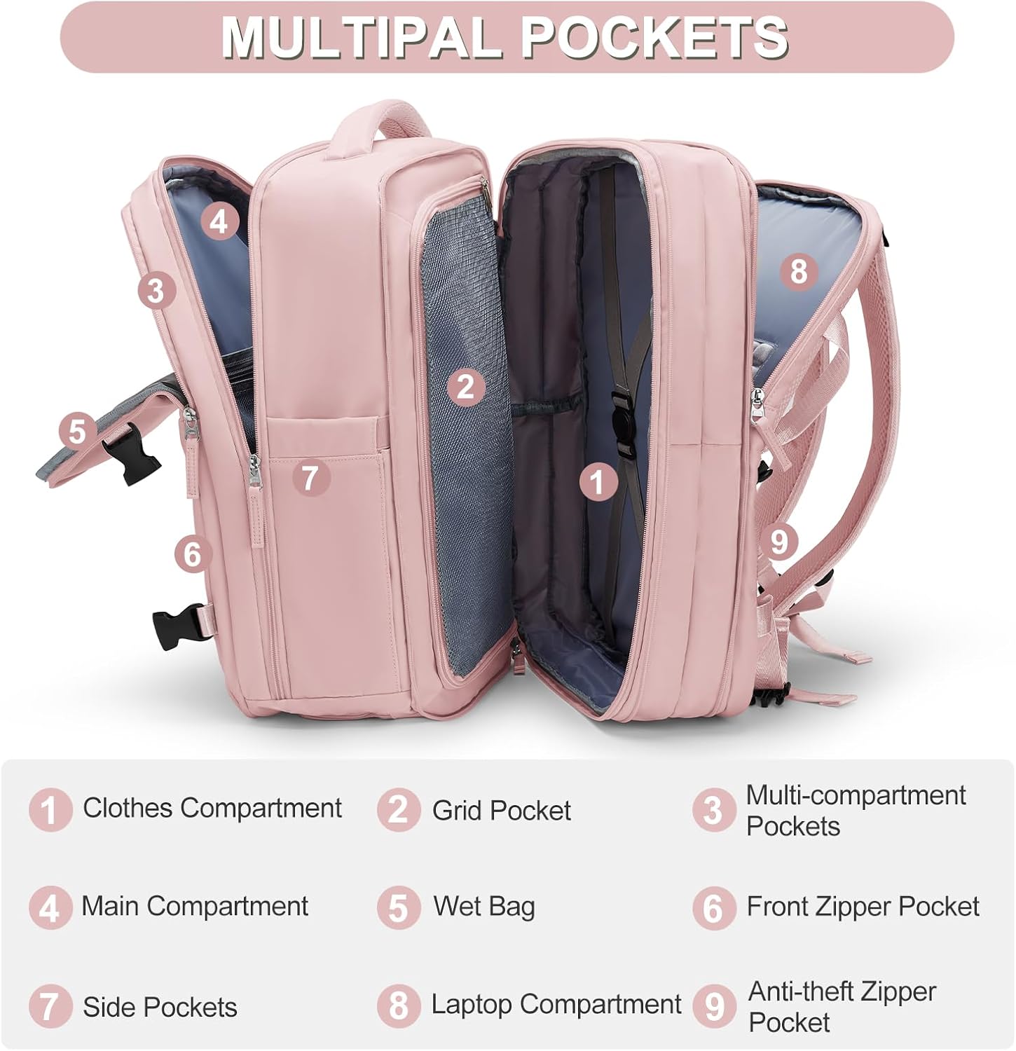 Coofay Expandable Travel Backpack User Manual