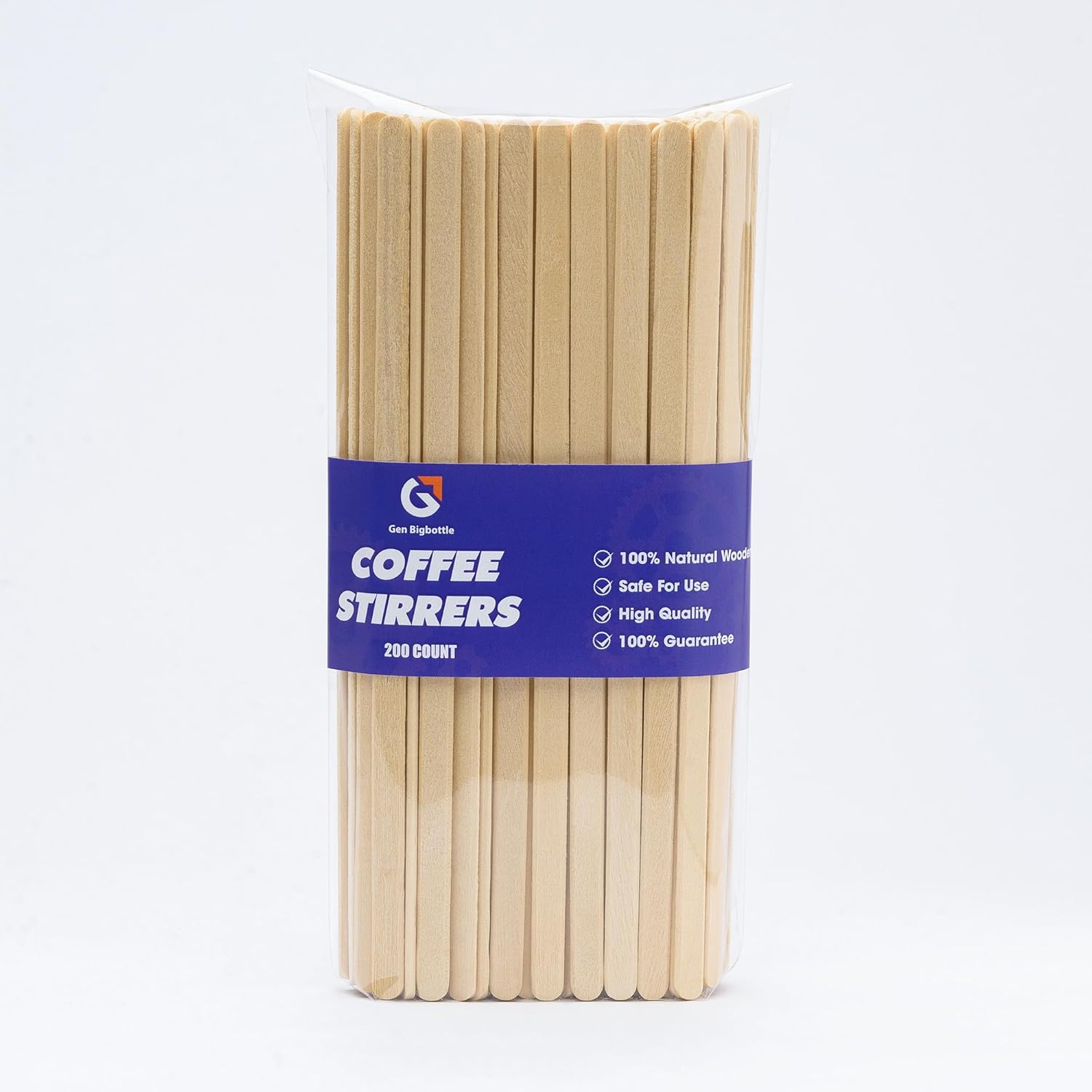 Amazon.com: GEN BIGBOTTLE 6.5 Inch Premium Wooden Coffee Stirrer Sticks ...