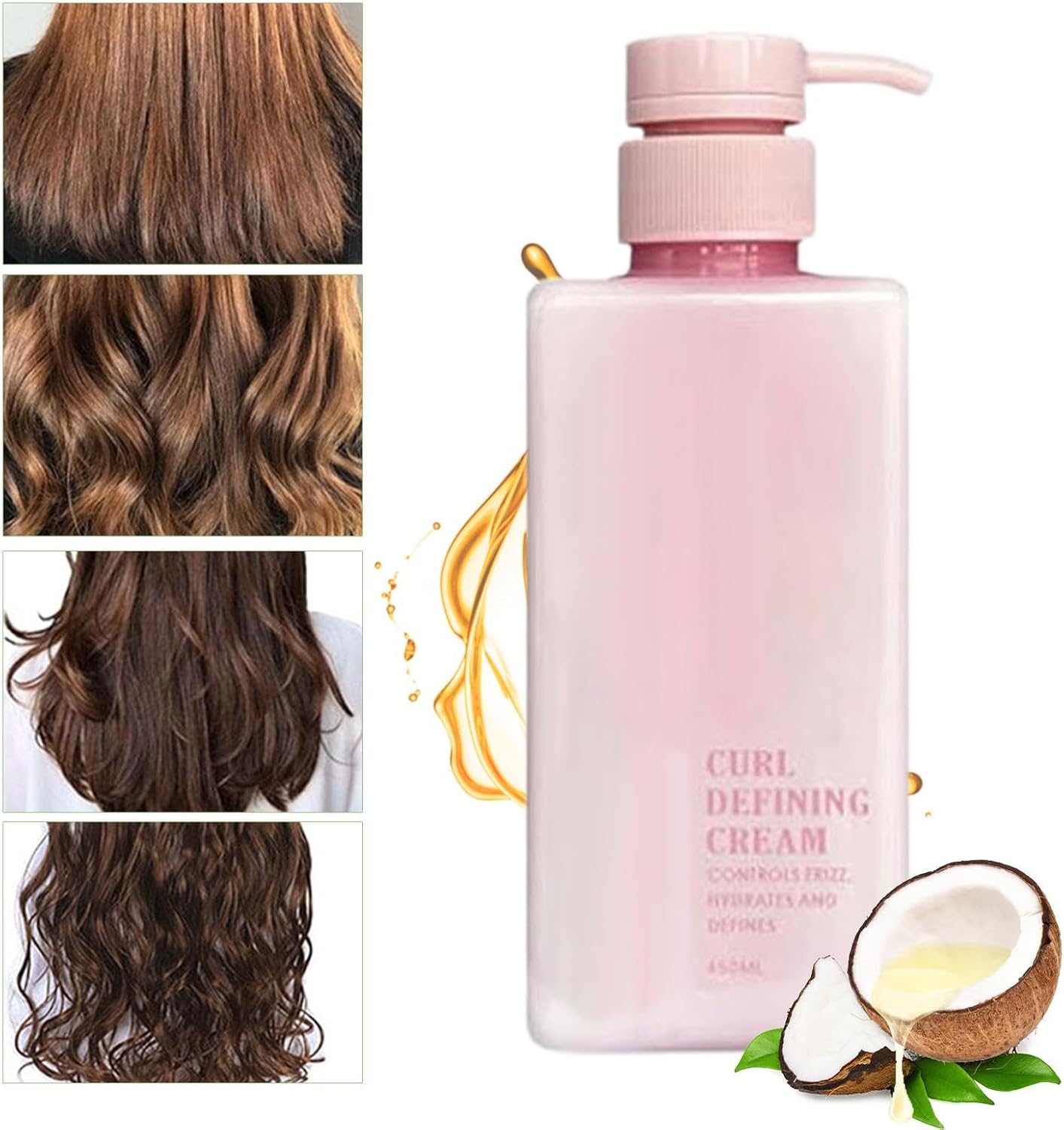 Curl Defining Cream, Styling Cream for Curly Hair, Anti-Frizz ...