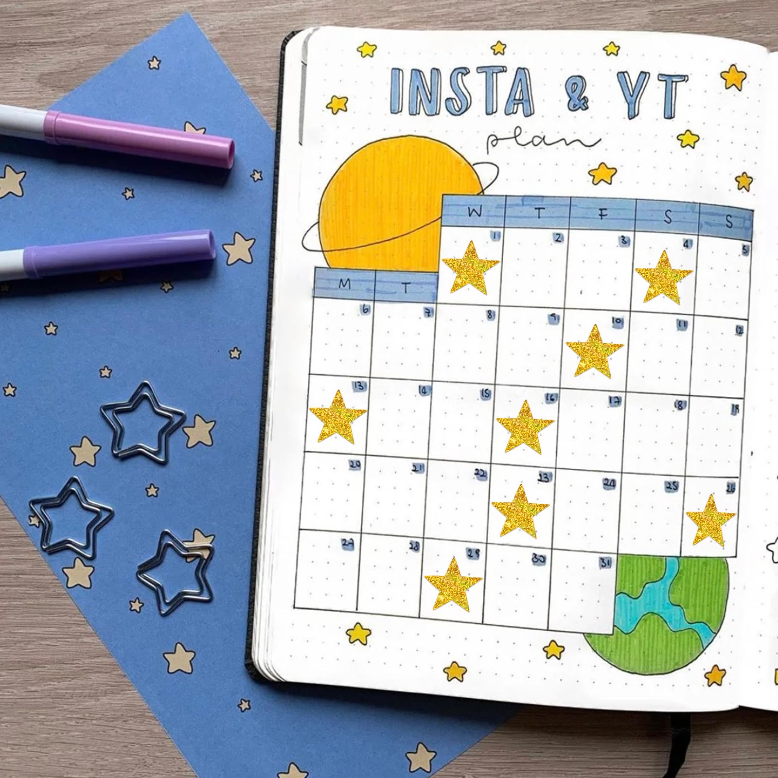 Snapklik.com : Gold Star Stickers - 1620PCS Holographic Foil Gold Stars ...