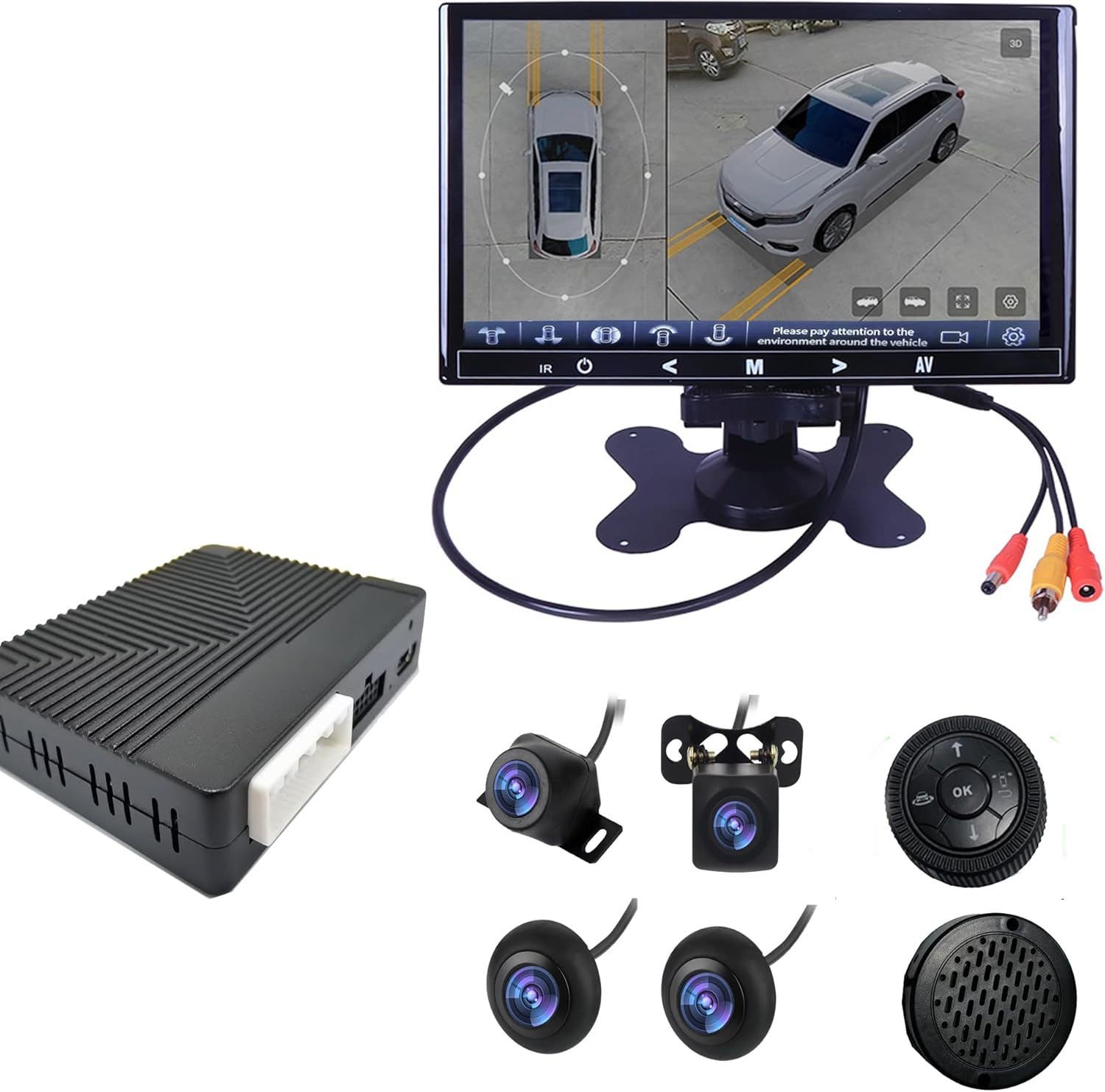 Amazon.com: Weivision AHD 1080P 3D 360 Degree Bird View Panorama System ...