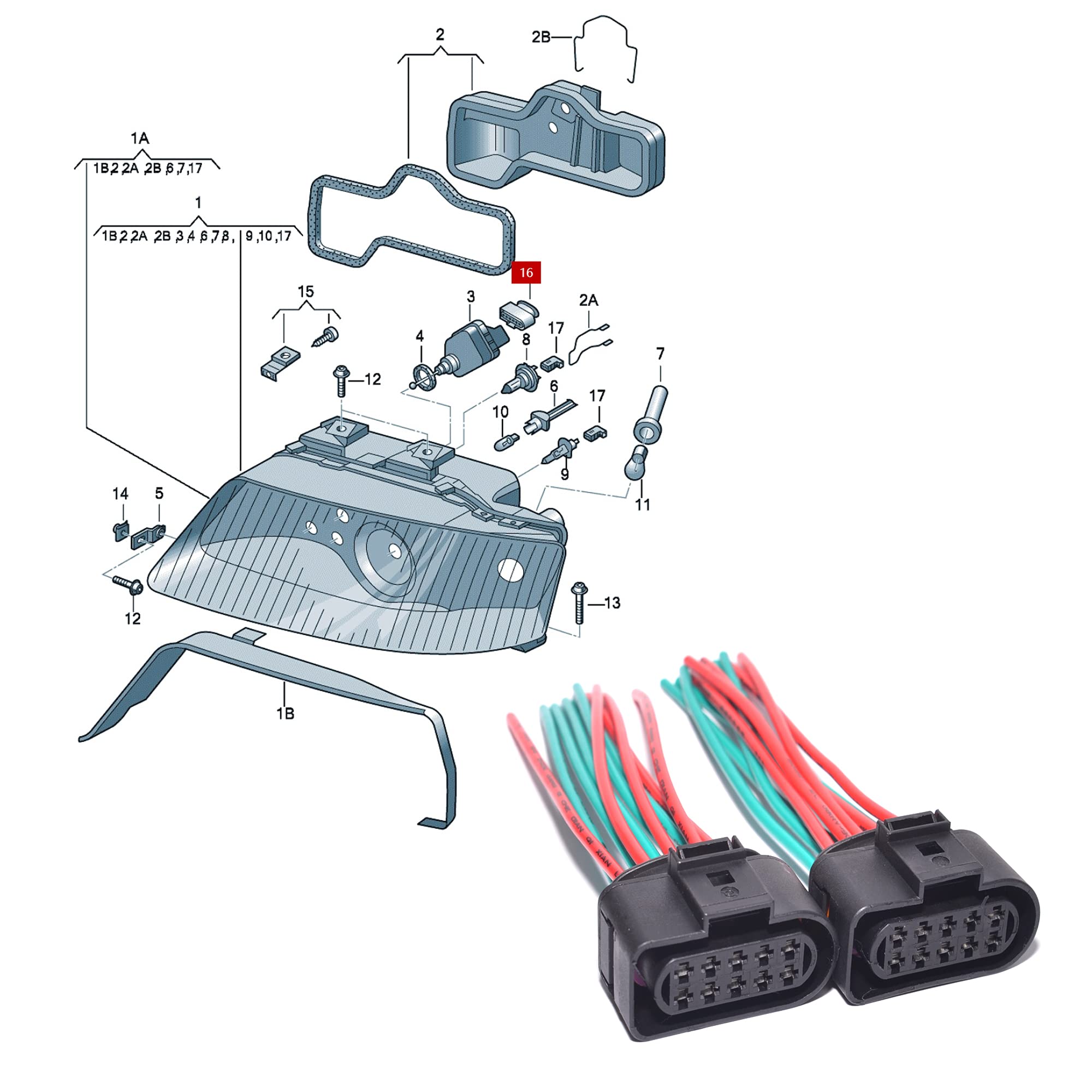 Diagrama de fiação do farol BMW E60