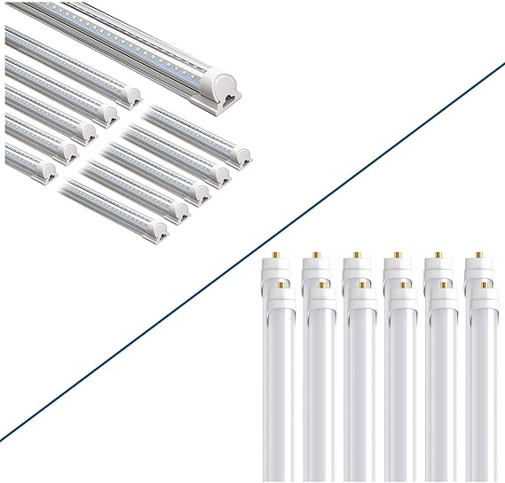 Barrina LED Shop Light, 8FT 5000K, Daylight White, 10 Packs & 8ft LED ...