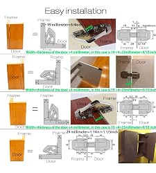 Chibery 4 Pack 90 Degree Soft Close Surface Mount Spring Hinges, Easy ...