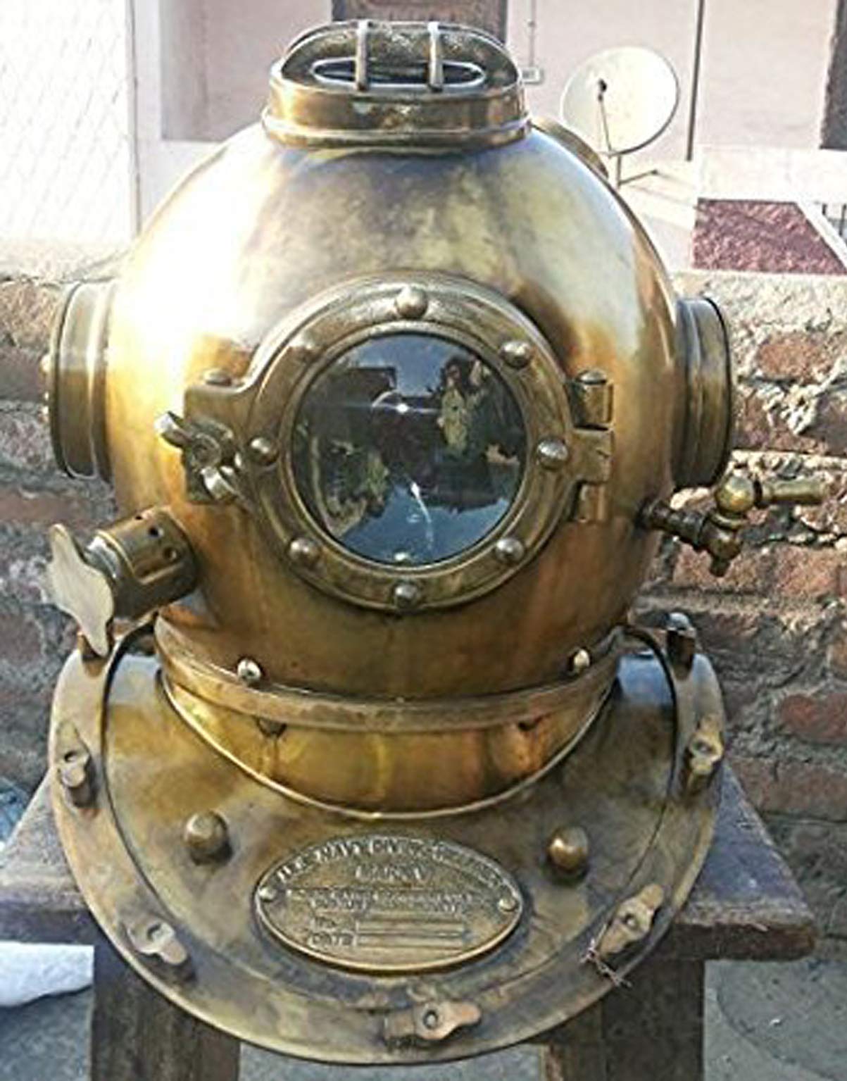 Vintage Diving Helmet AJ Morse Antique Diving Helmet Rare USN Mark