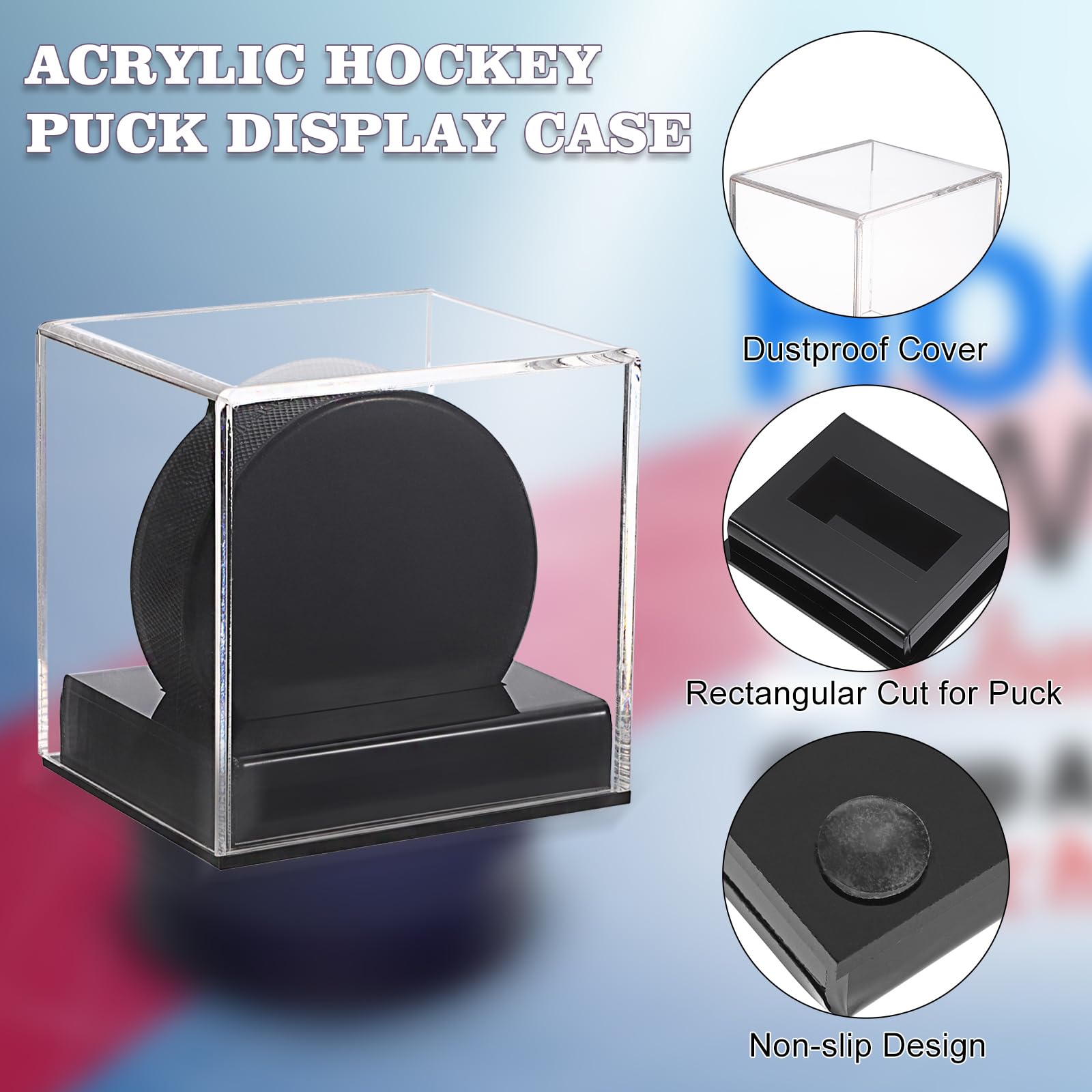 Puck Display Box Hipiwe Hockey Puck Display Case - Clear Acrylic Box ...