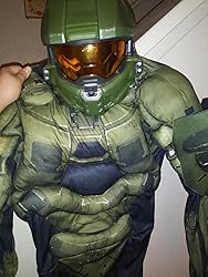 Amazon.com: Master Chief Classic Muscle Costume, Large (10-12 ...