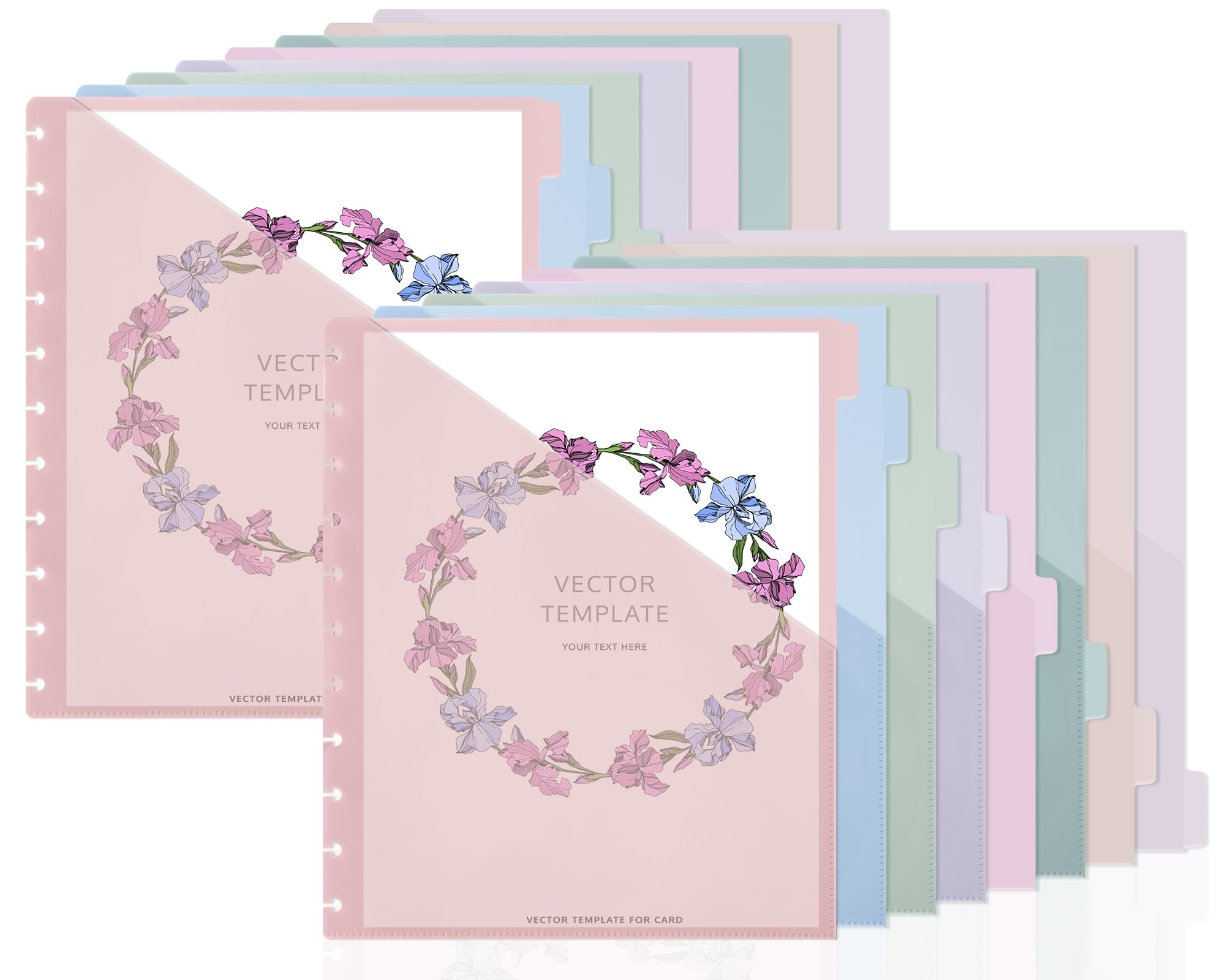 Amazon.com : 16 Pcs Discbound Pocket Dividers 8.5 x 11 Dividers with ...