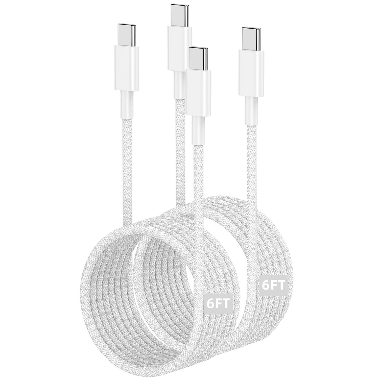Amazon.com: iPhone 16 15 USB C Charger Cable 6ft, Long Type C to C Fast ...