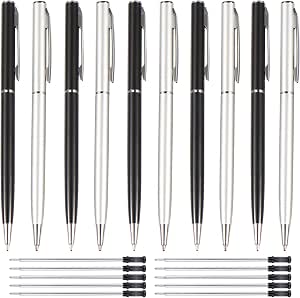 Amazon.com : 10 Pieces Small Pens Mini Pen Metal Thin Pens Fine Wallet ...