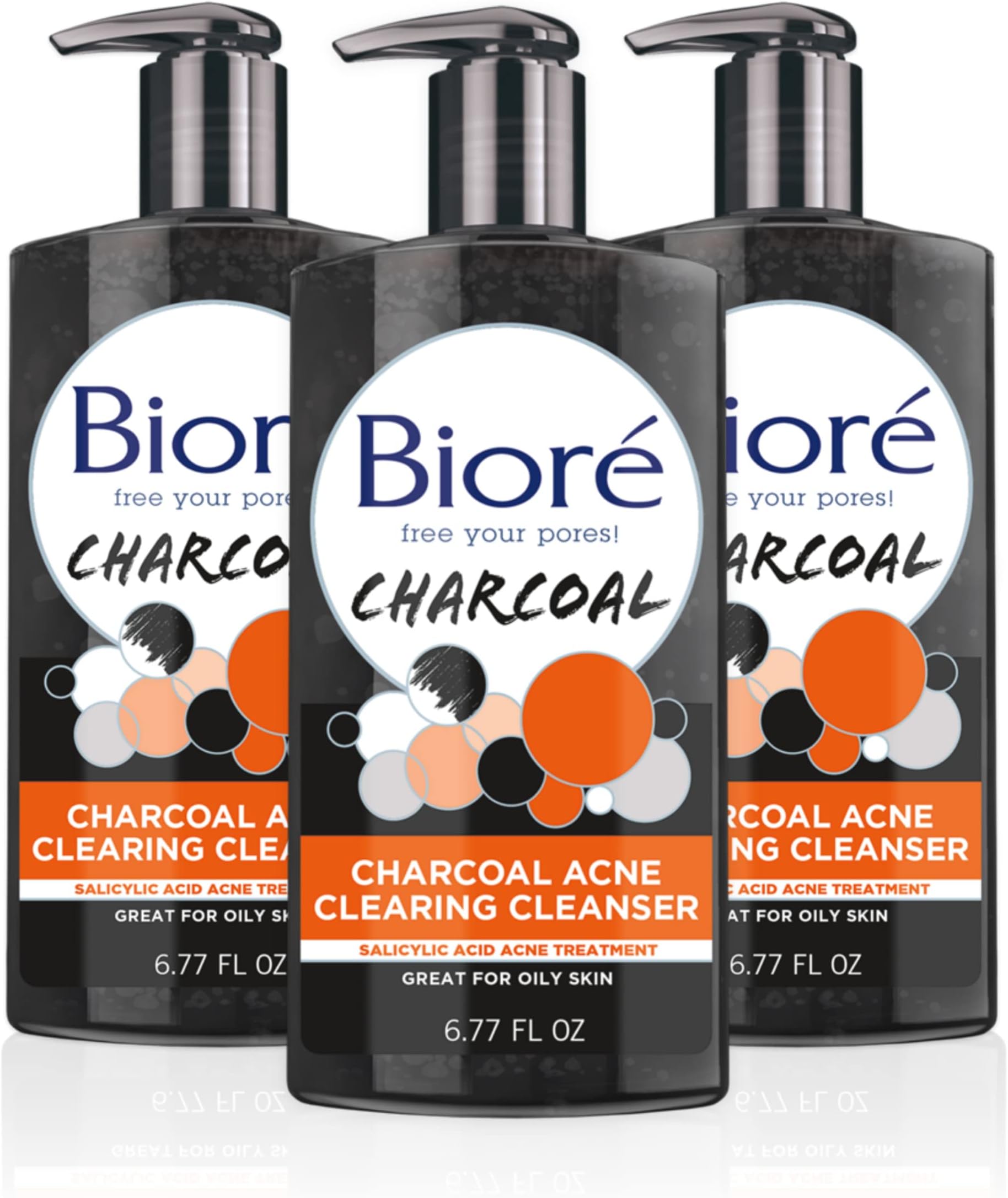 Amazon.com: Biore Rose Quartz + Charcoal Cleanser Purify 6.77 Ounce ...