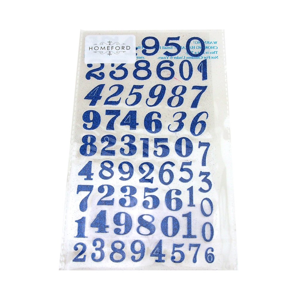 Amazon.com: Homeford Glitter Number Stickers Three Styles, 3/4-Inch, 60 ...
