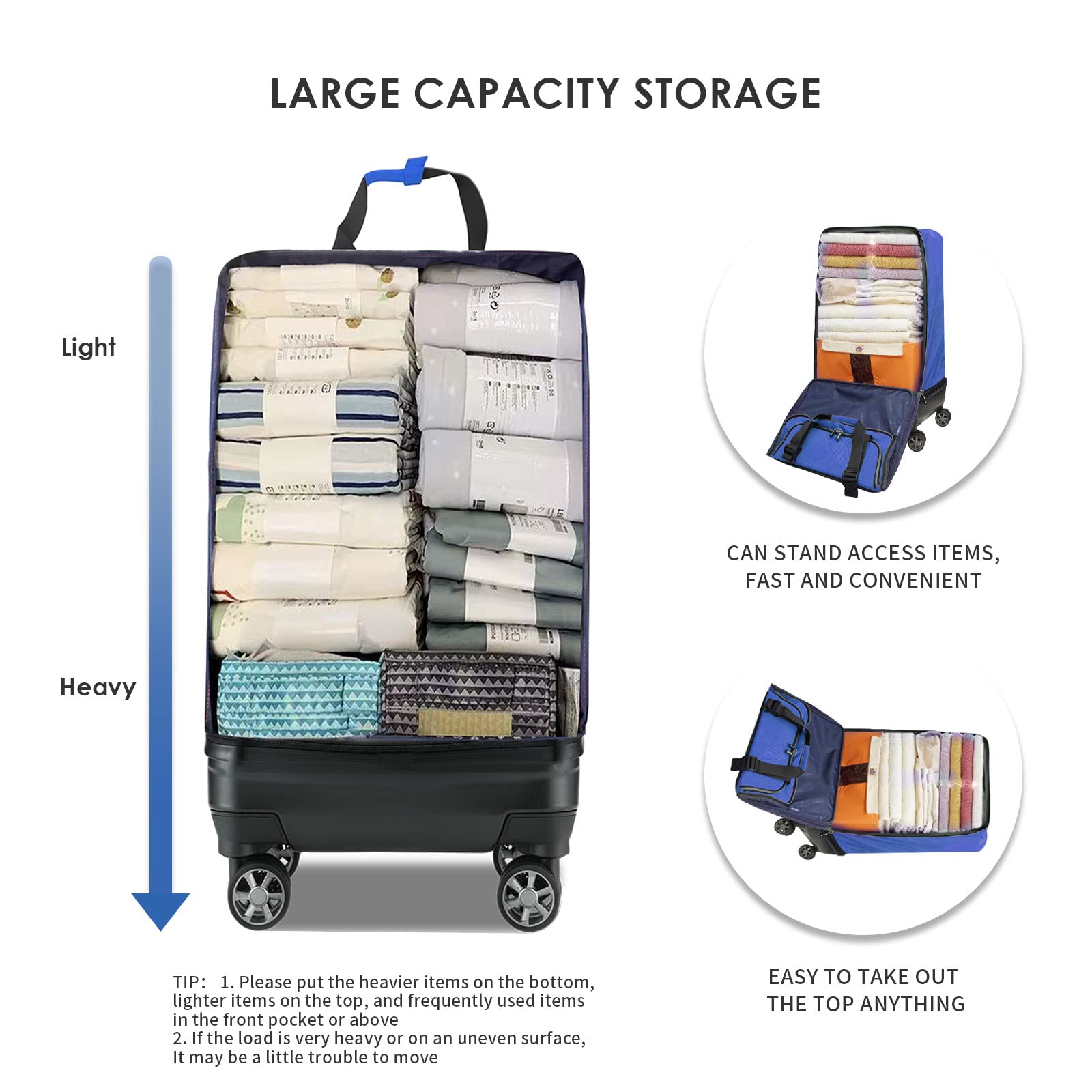 Snapklik.com : Verage Expandable Foldable Luggage Bag Collapsible Suitcases Rolling Travel ...