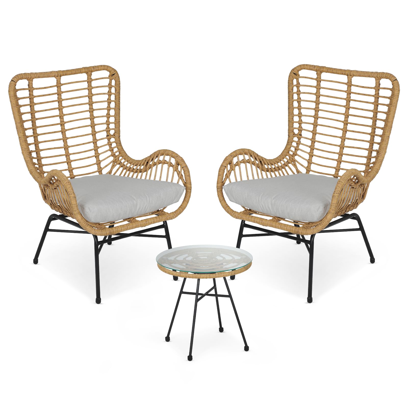 Amazon.com: Athena Collection Patio Bistro Sets, 3 Piece All Weather ...