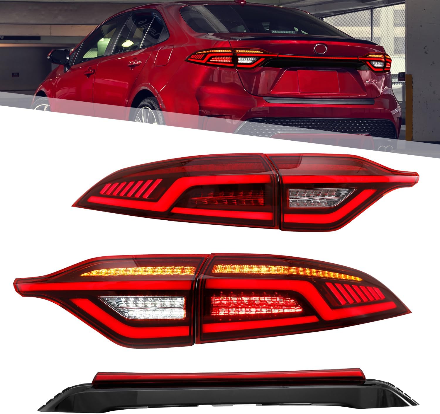 Amazon.com: inginuity time LED Tail Lights & Center Lamp for Toyota ...