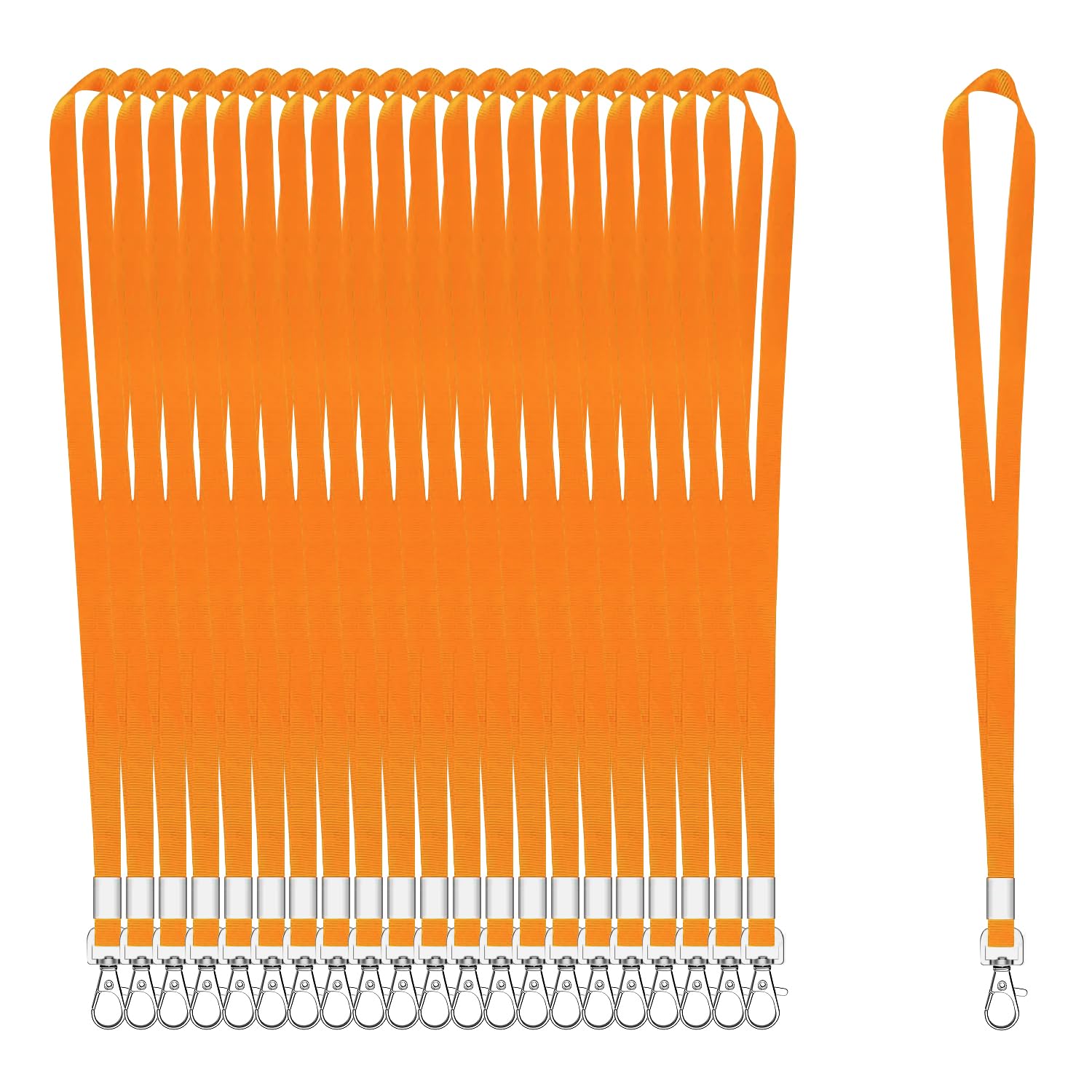 XHDA 100PCS Orange Lanyards for Neck, Lanyards for ID Badge, Lanyard ...