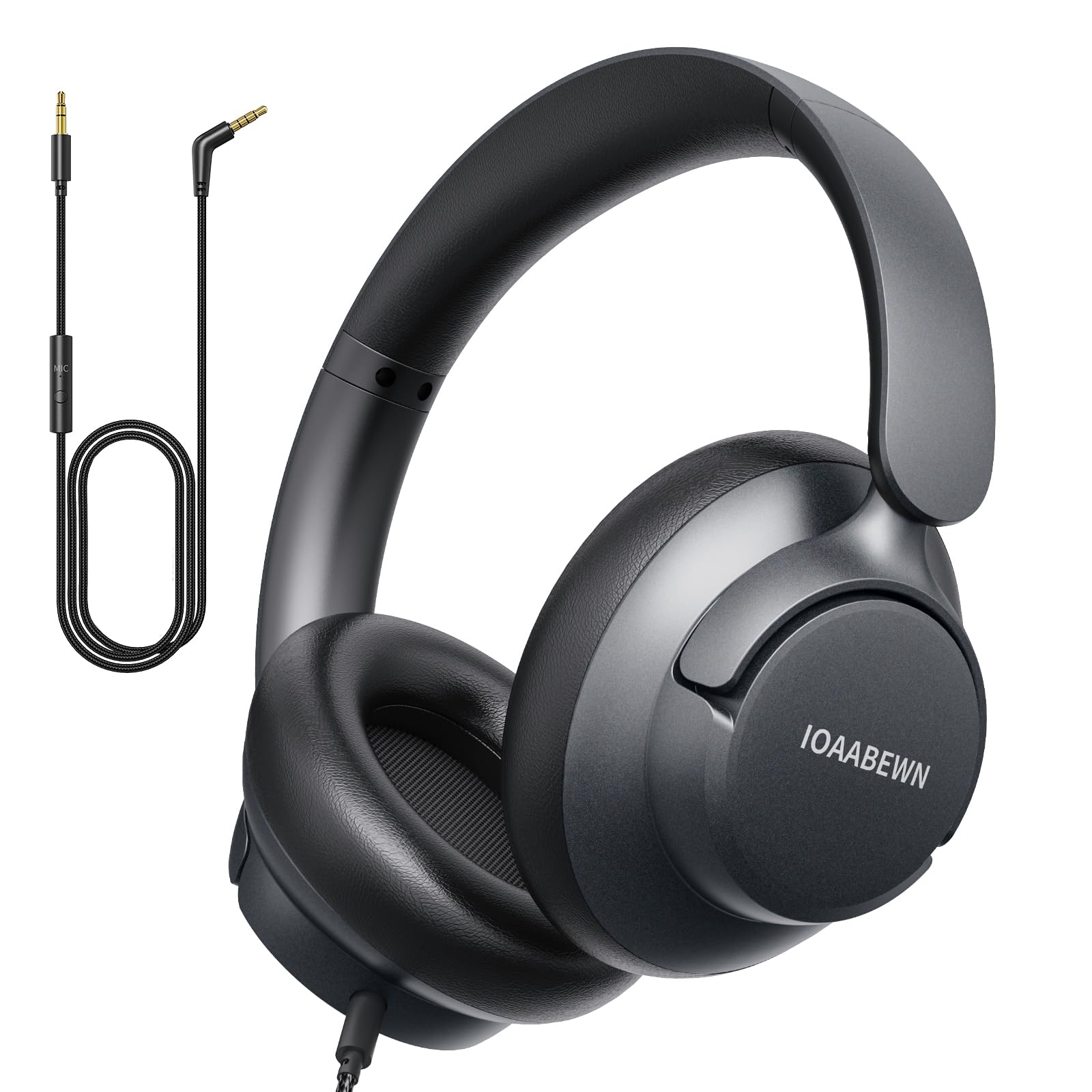 Amazon.com: IOAABEWN Headphones Wired, Over-Ear Wired 3.5mm Plug in ...