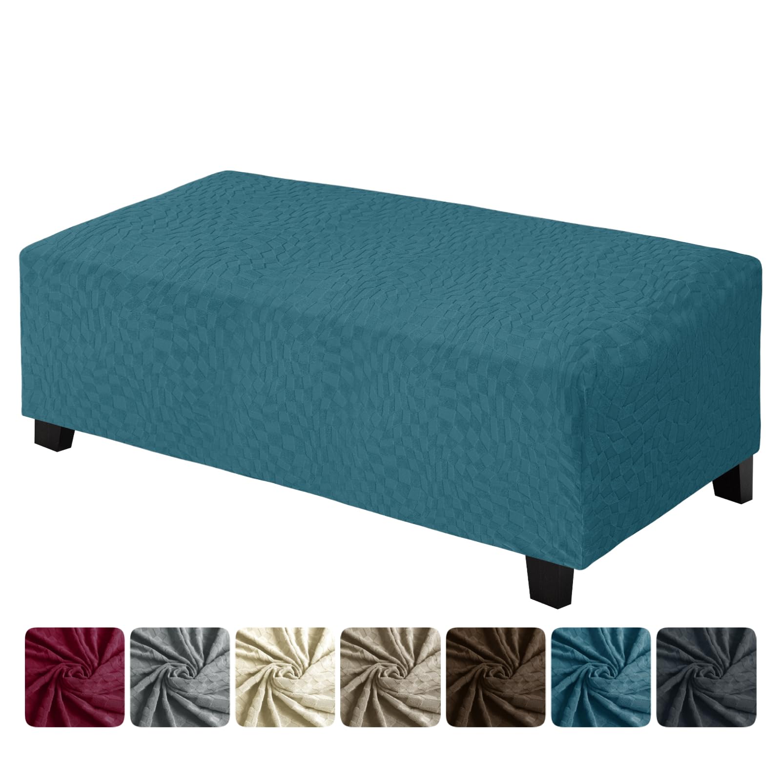 Amazon.com: ZNSAYOTX Ottoman Covers 2024 Fashion Rectangle Footrest ...