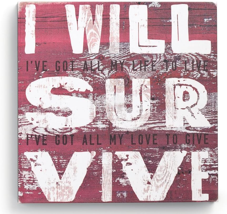 Lyricology I Will Survive Wall Art : Amazon.co.uk: Home & Kitchen