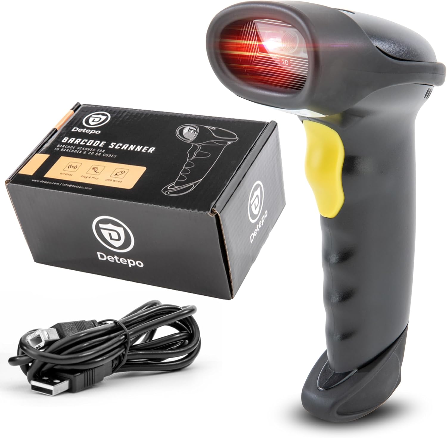 Amazon.com : Wireless Barcode and QR Scanner | USB Input & Bluetooth ...