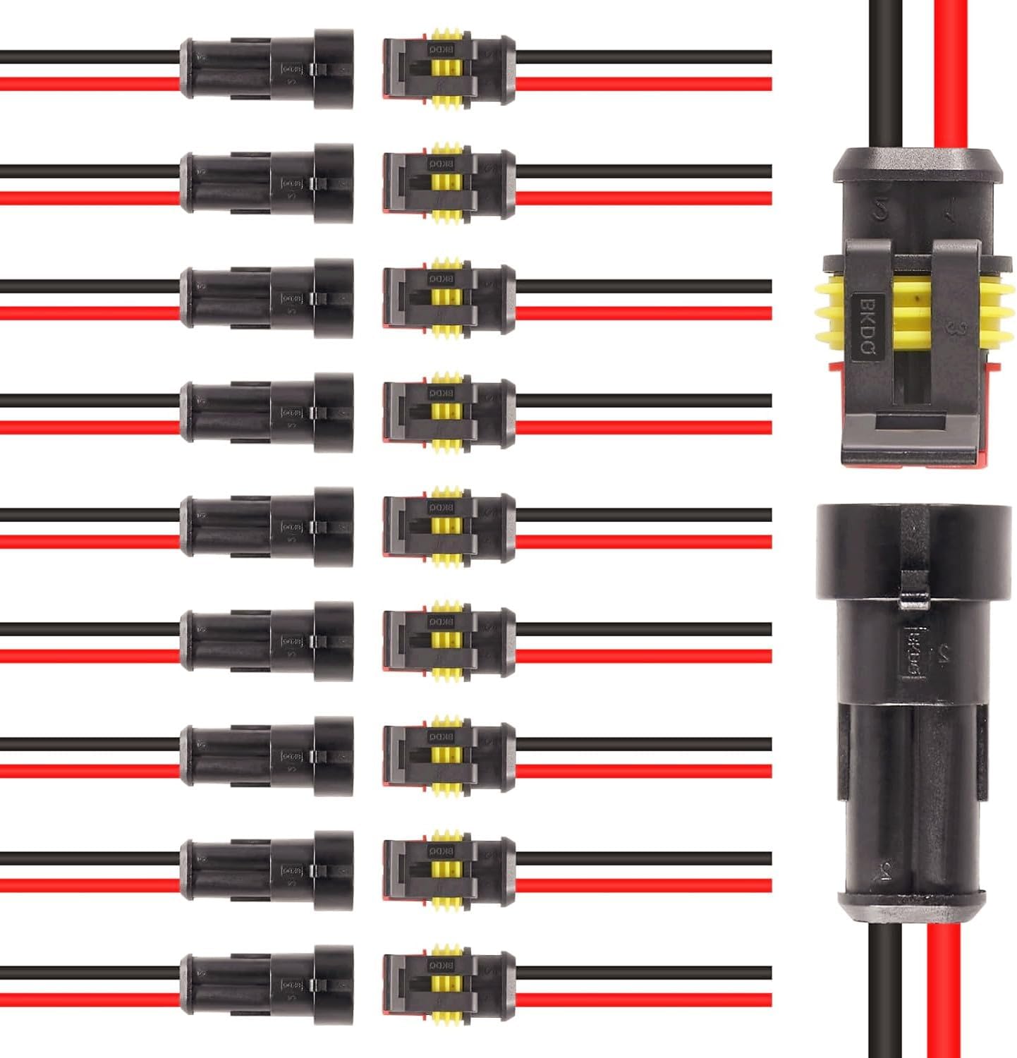 Deutsch Connector Kit, 48Pcs 6 Kits Deutsch Connector Kit with Wire ...