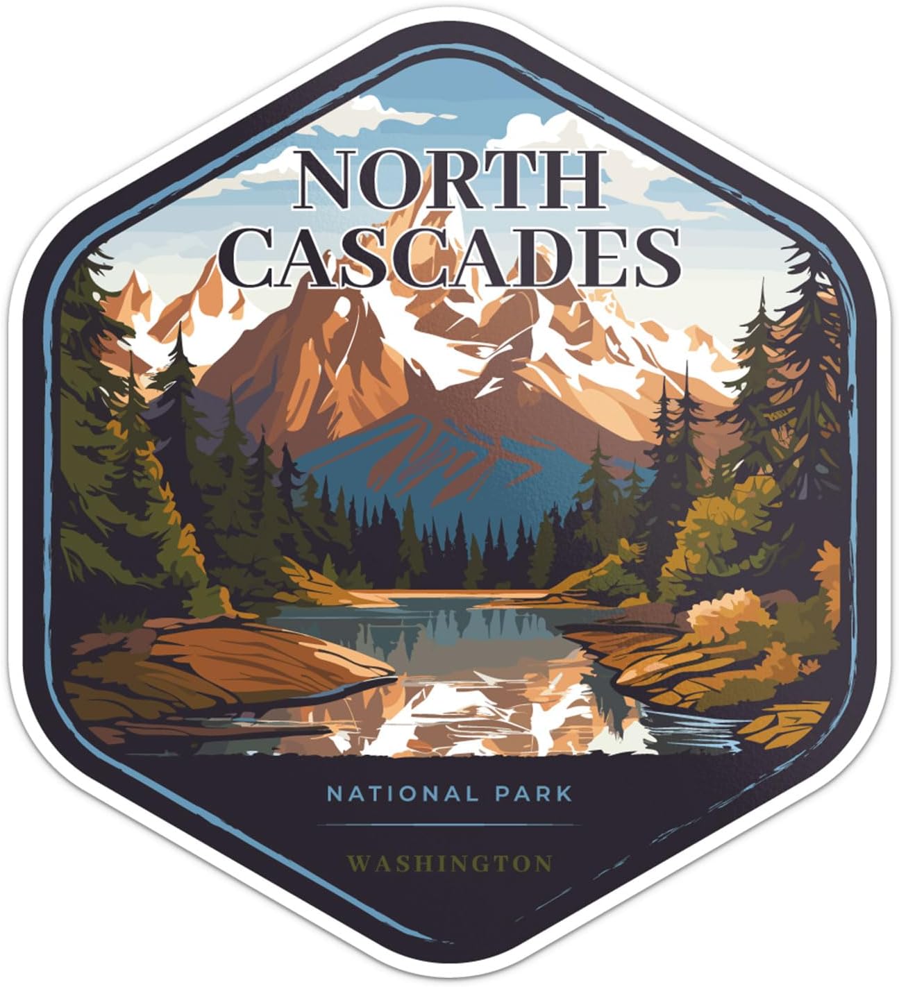 Amazon.com - North Cascades National Park Sticker - Waterproof Vinyl ...