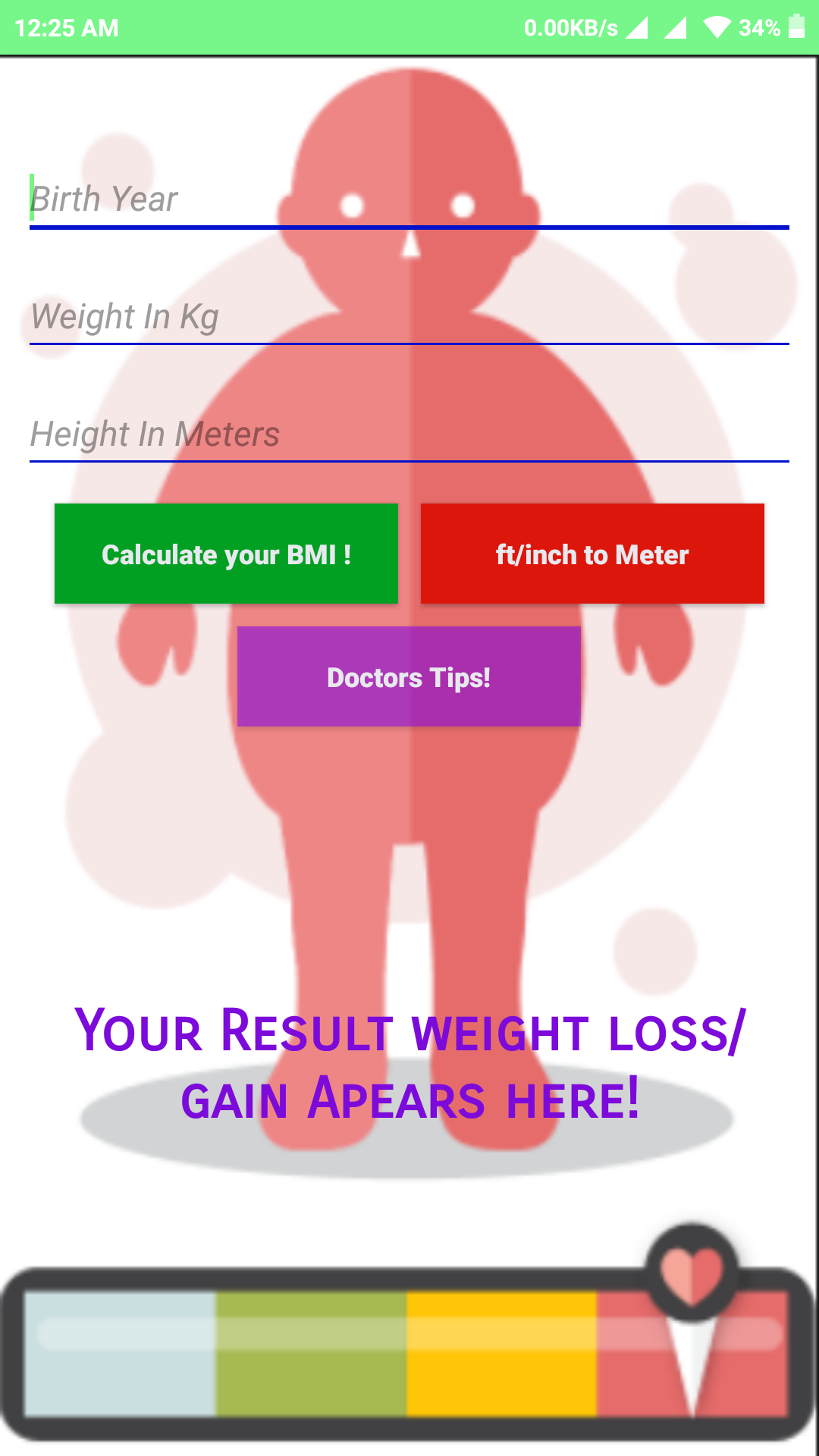 BMI health monitor to loss or gain Weight - App on Amazon Appstore