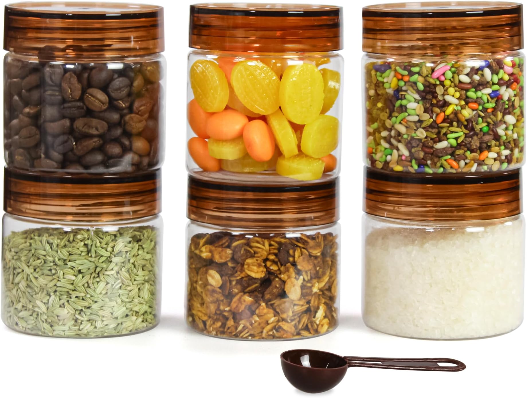 PEARLPET Plastic Tiffany Container Set for Kitchen Storage Set with ...