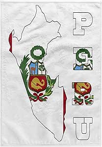 Amazon.com: 3D Rose Peruvian Flag in Outline map and Letters of Peru ...