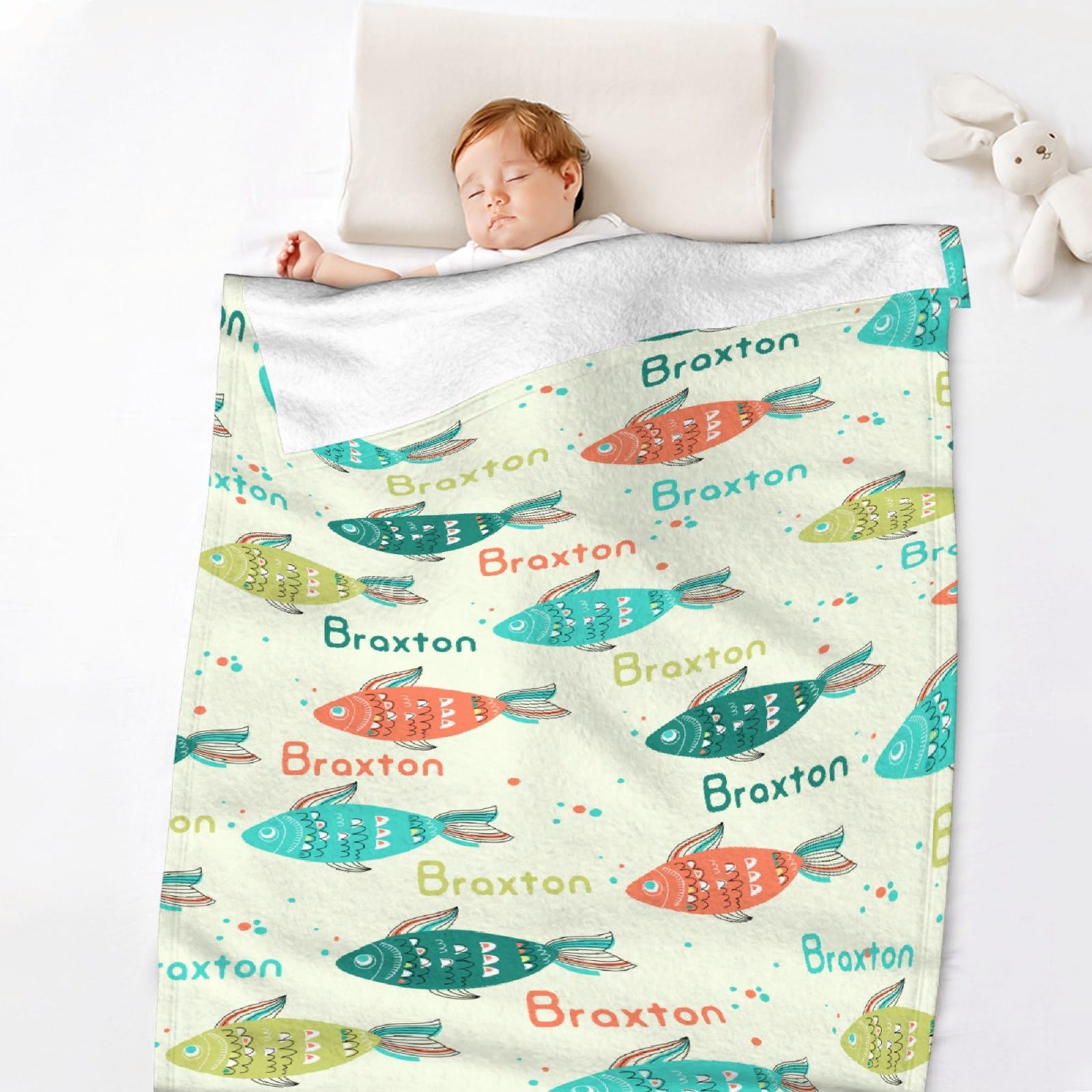 Fleece Fish Throw Blanket
