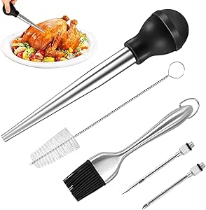 Amazon.com: Stainless Steel Turkey Baster, Turkey Basters for Cooking ...