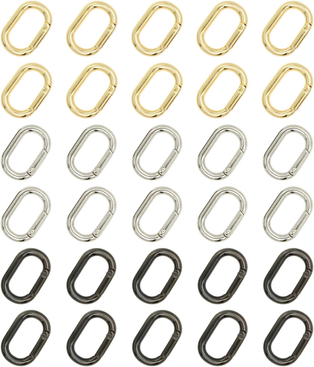 Amazon.com: 30 Pieces Spring Key Ring Hooks Clip, Keyring Buckle for ...