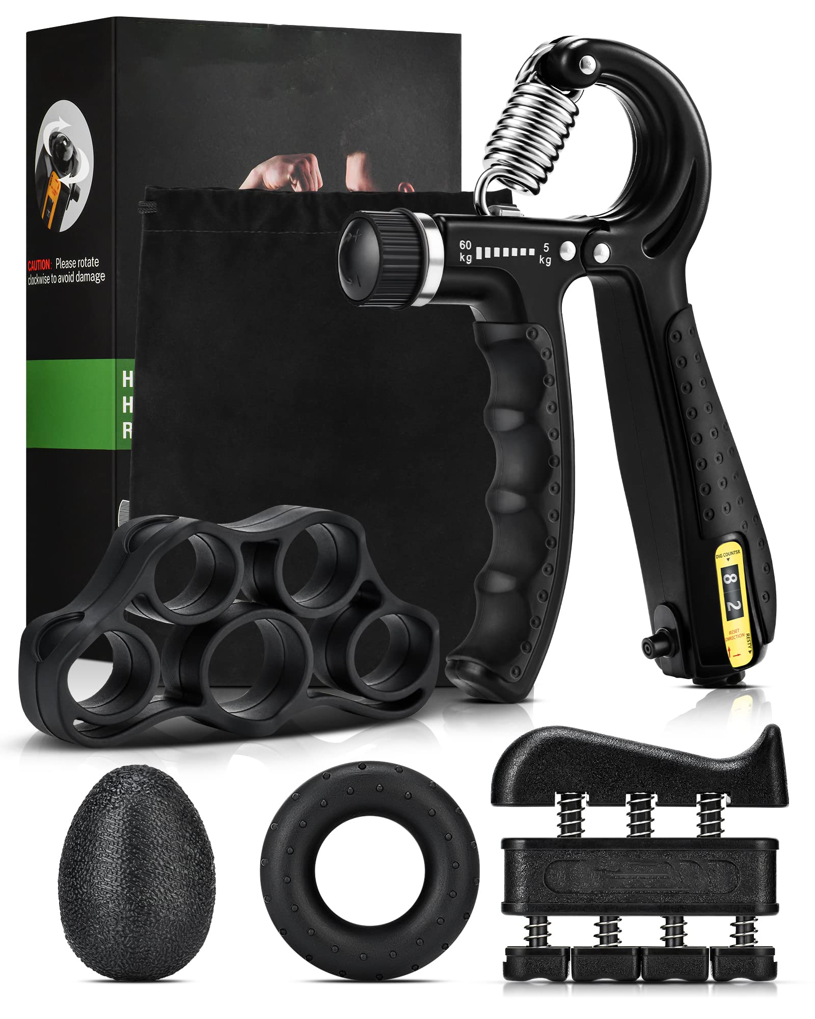 Buy Gonex Hand Grip Strengthener with Counter, Forearm Trainer Workout ...