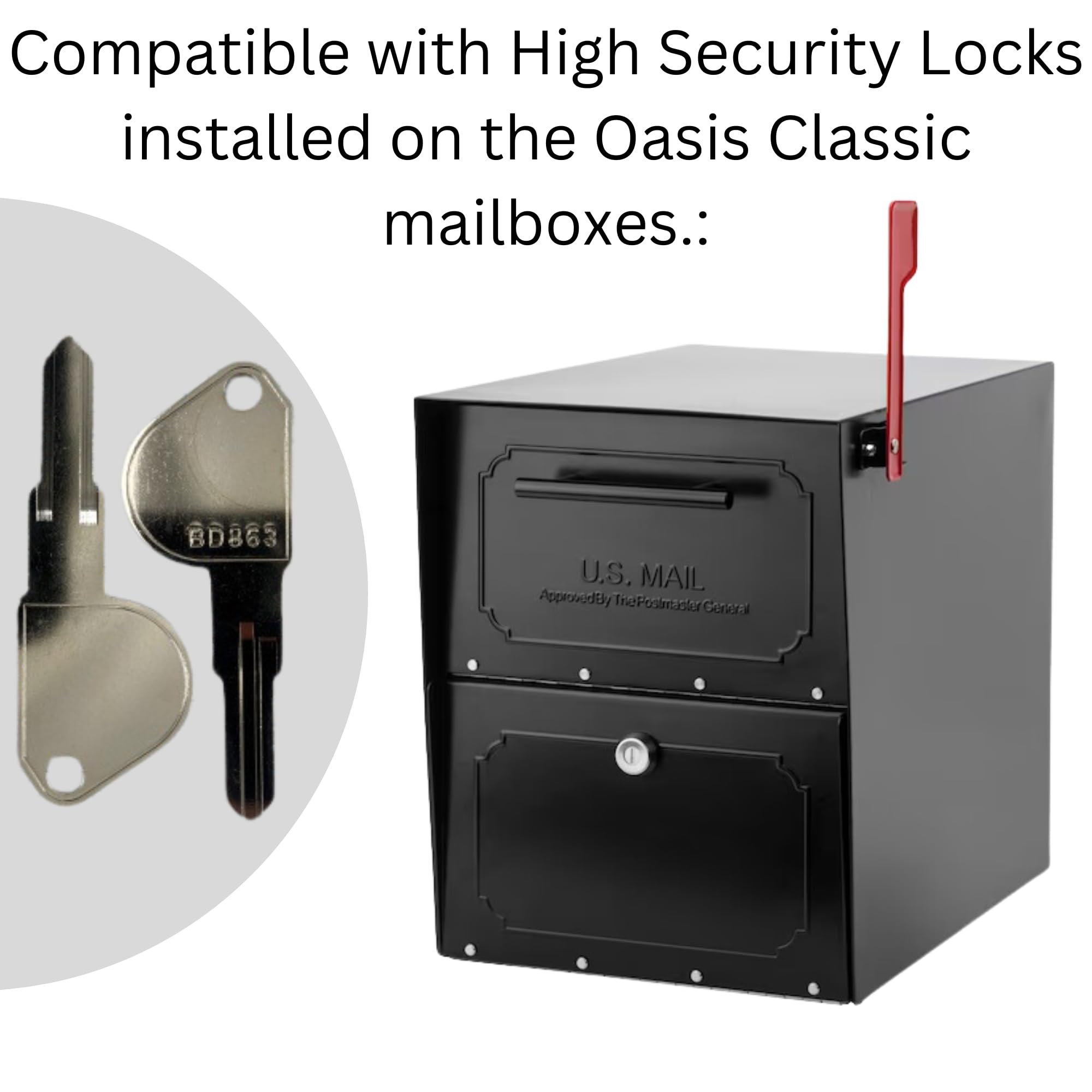 Key Blanks Architectural Mailboxes Key Blank #5143 - High Security ...