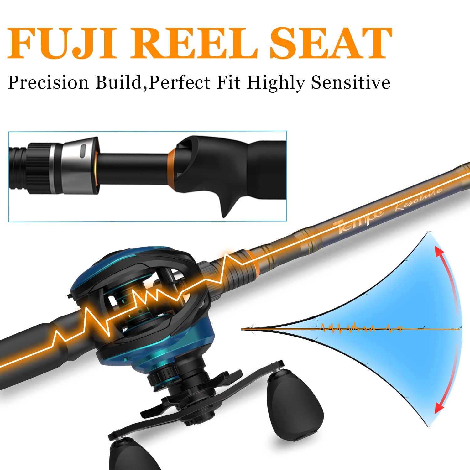 Snapklik.com : Tempo Resolute Baitcaster Rod, Ultralight Sensitive 2 ...