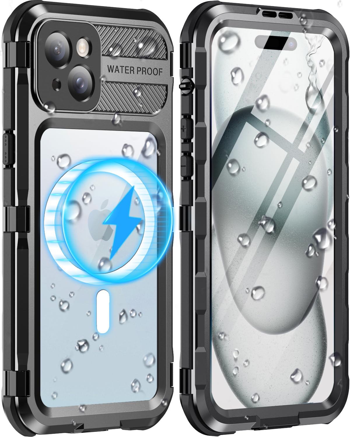 Amazon.com: WIFORT for iPhone 15 Plus Waterproof Case - Built-in ...