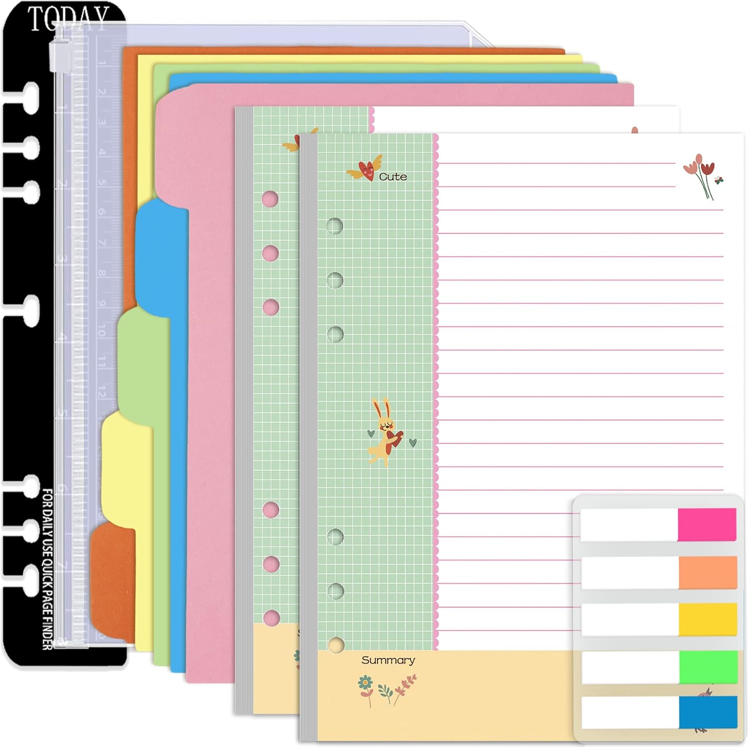 Rancco Cornell-Note Taking-System A5 Planner Refill Paper, 90 Page ...