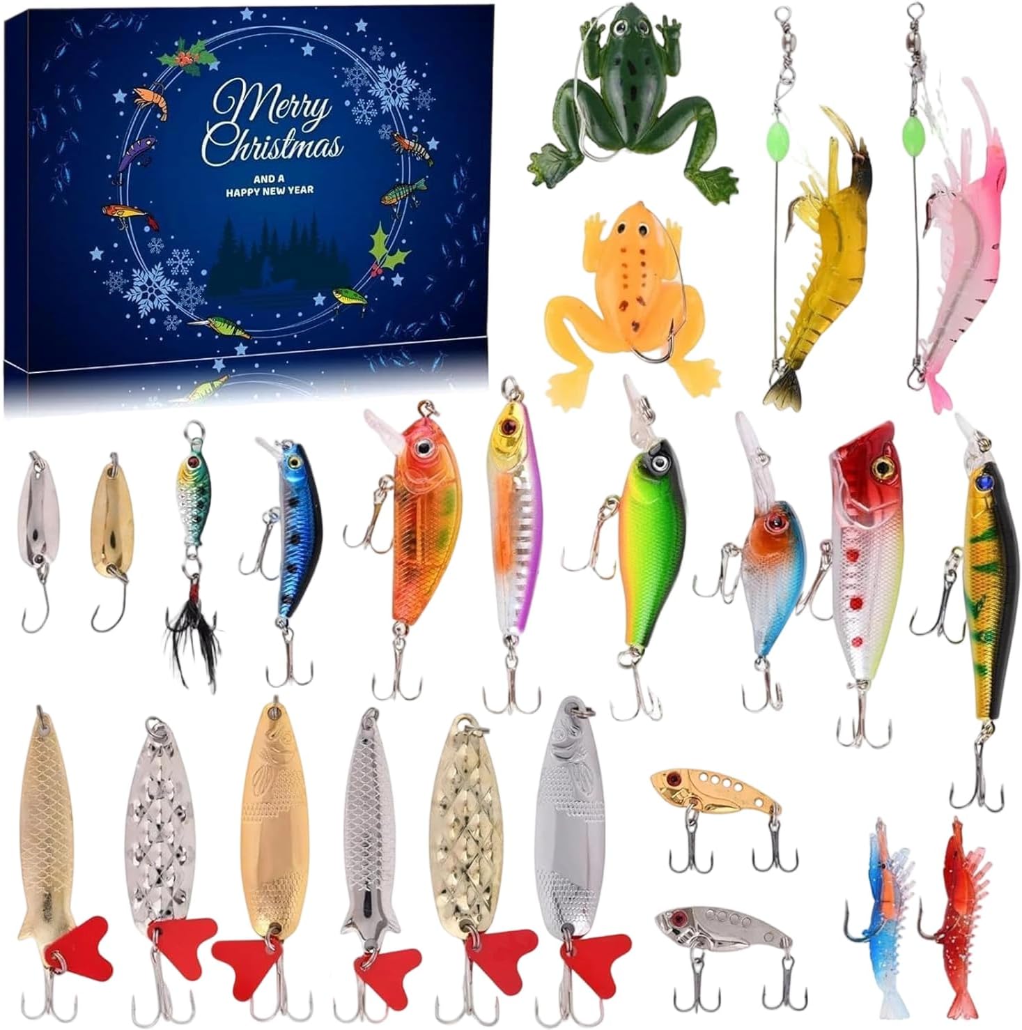 Fishing Advent Calendar 2025, Fishing Lure Set, 24 Days of Christmas ...