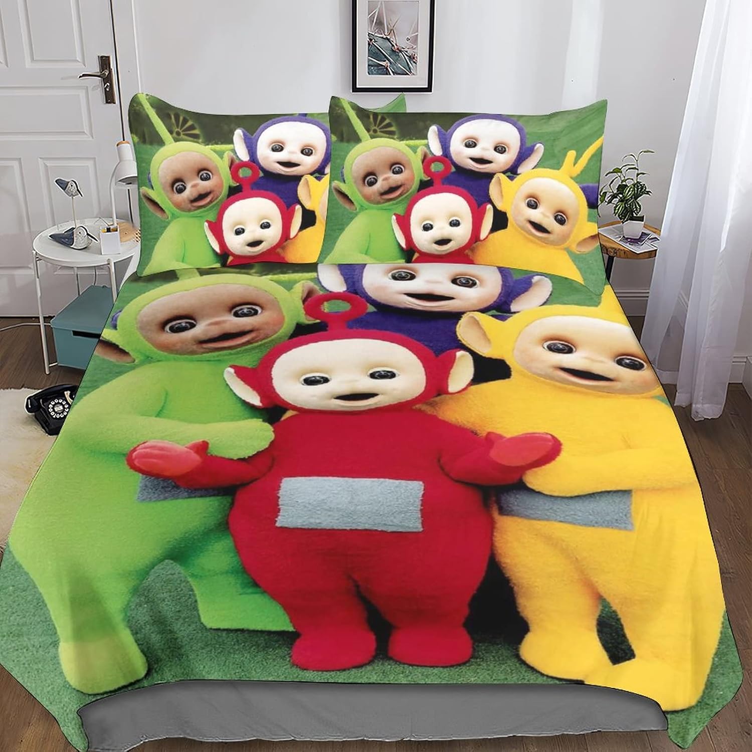 CIFEAR 3D Teletubbies Duvet Cover Set Animated Characters Bedding Quilt ...