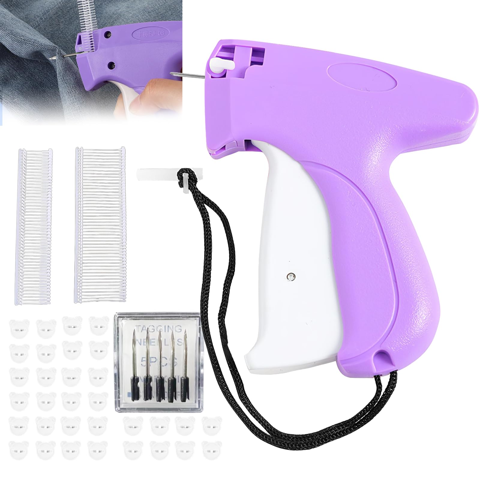 TecoKart® Mini Tag Gun Kit with 1100 Glue Needles & 100 Buckles, Quilt ...