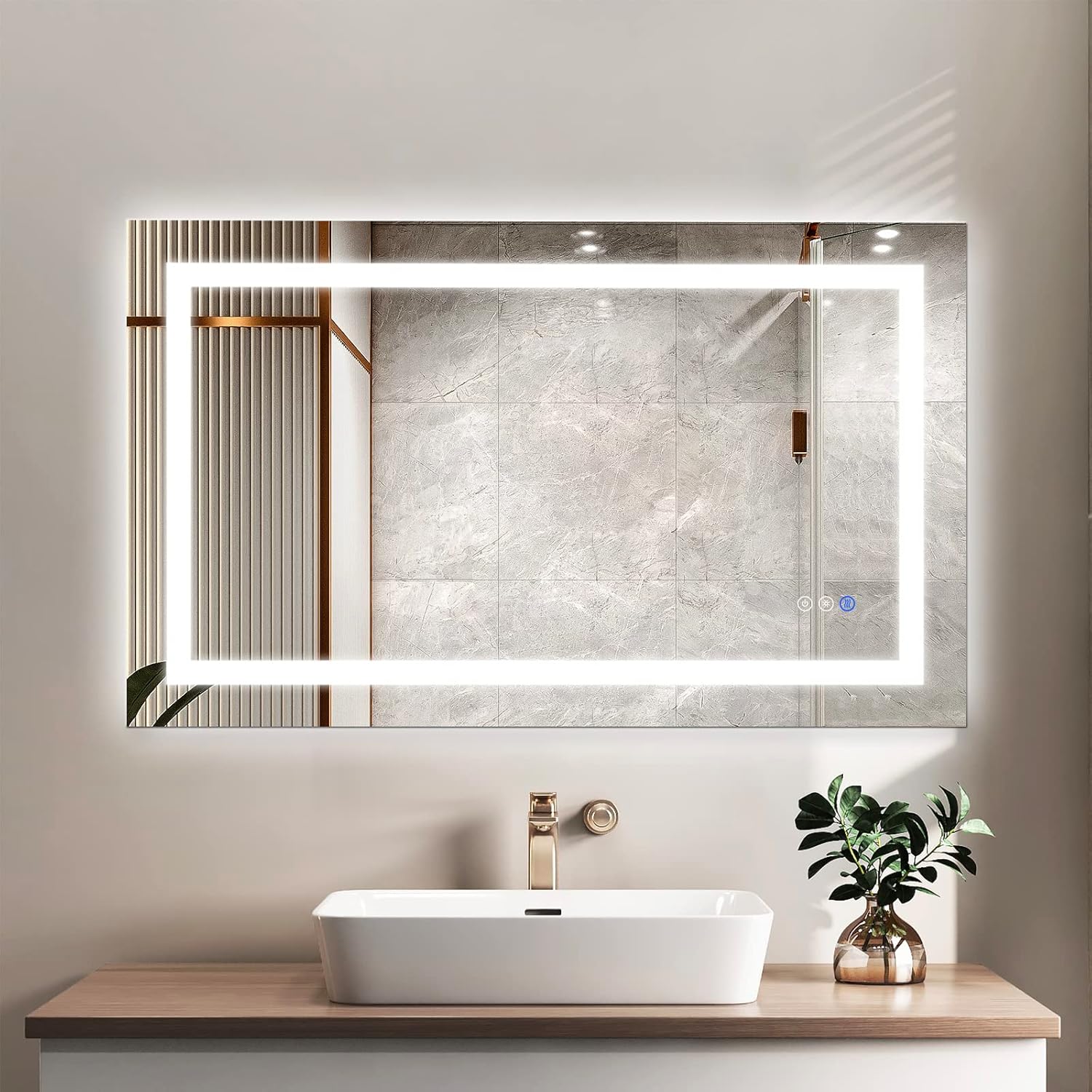 Amazon.com: Tatub 40"x30" LED Bathroom Mirror with Lights, Smart ...