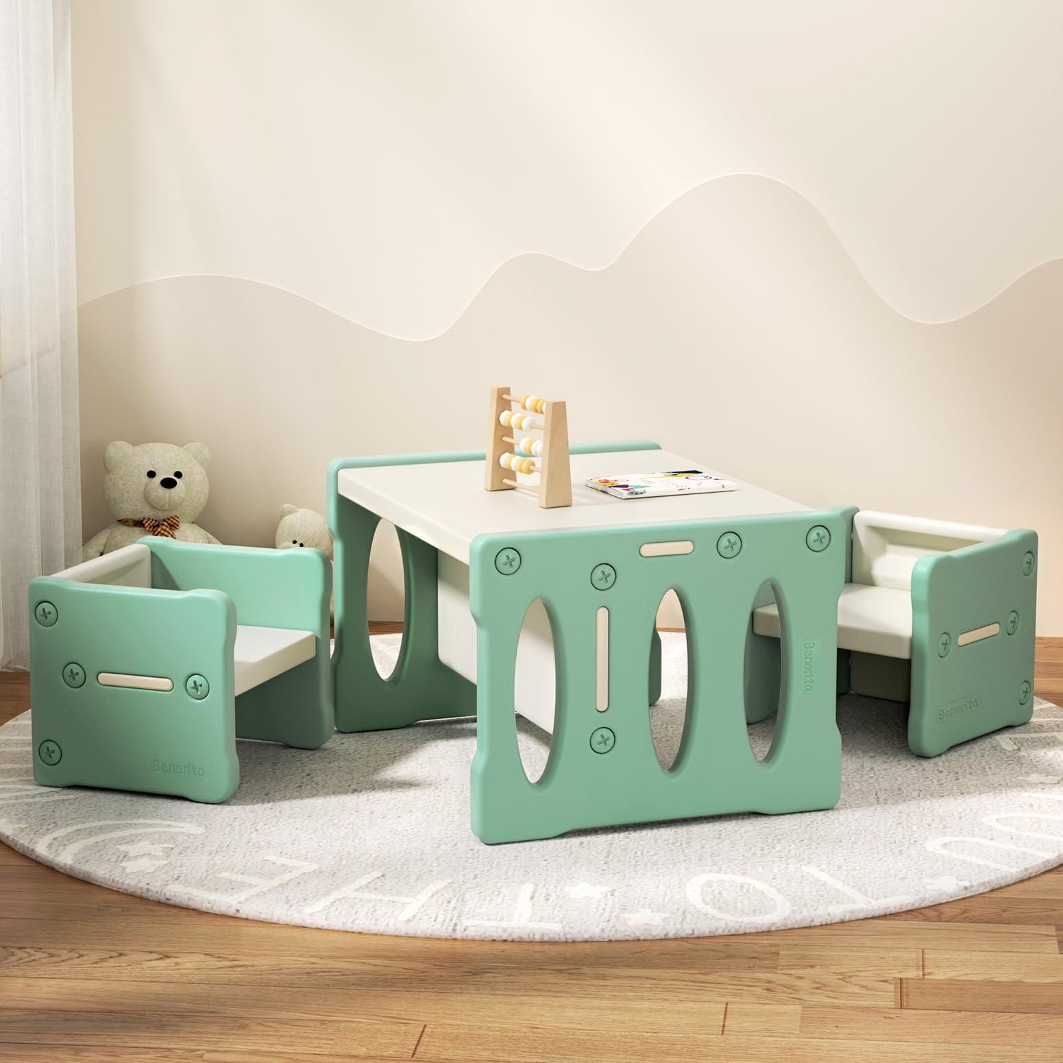 Bluey Kids Table and 2 Chairs Set Table and Chairs Official Homewares ...