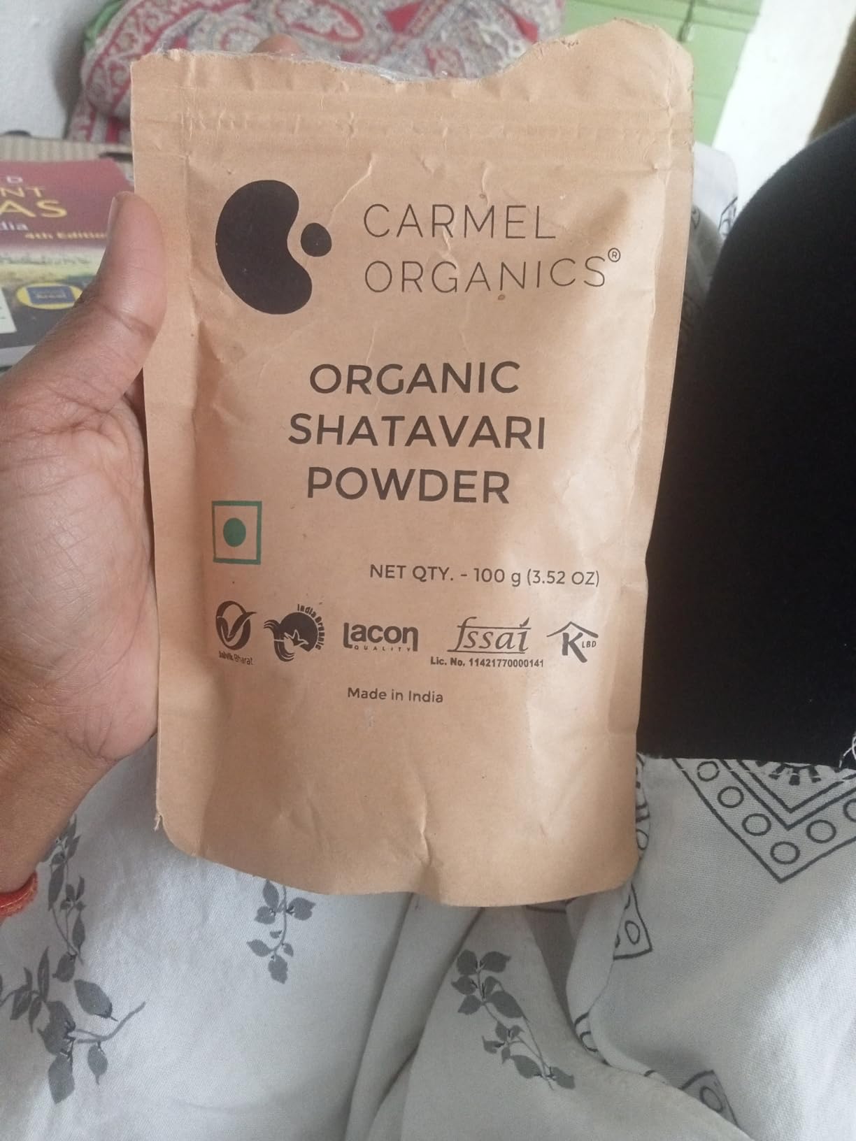 CARMEL ORGANICS Shatavari Root Whole 200 Grams (Pack of 1)| Jaivik ...