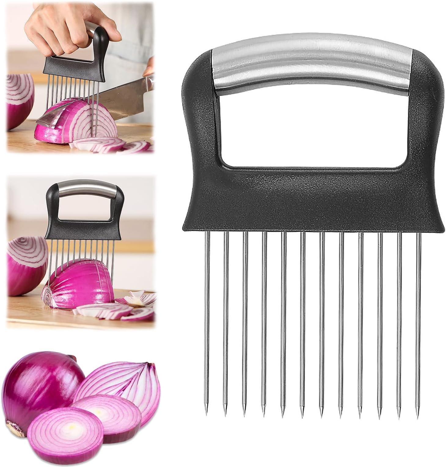 Amazon.com: Onion Slicer, Mumulo Stainless Steel Onion Cutter for ...