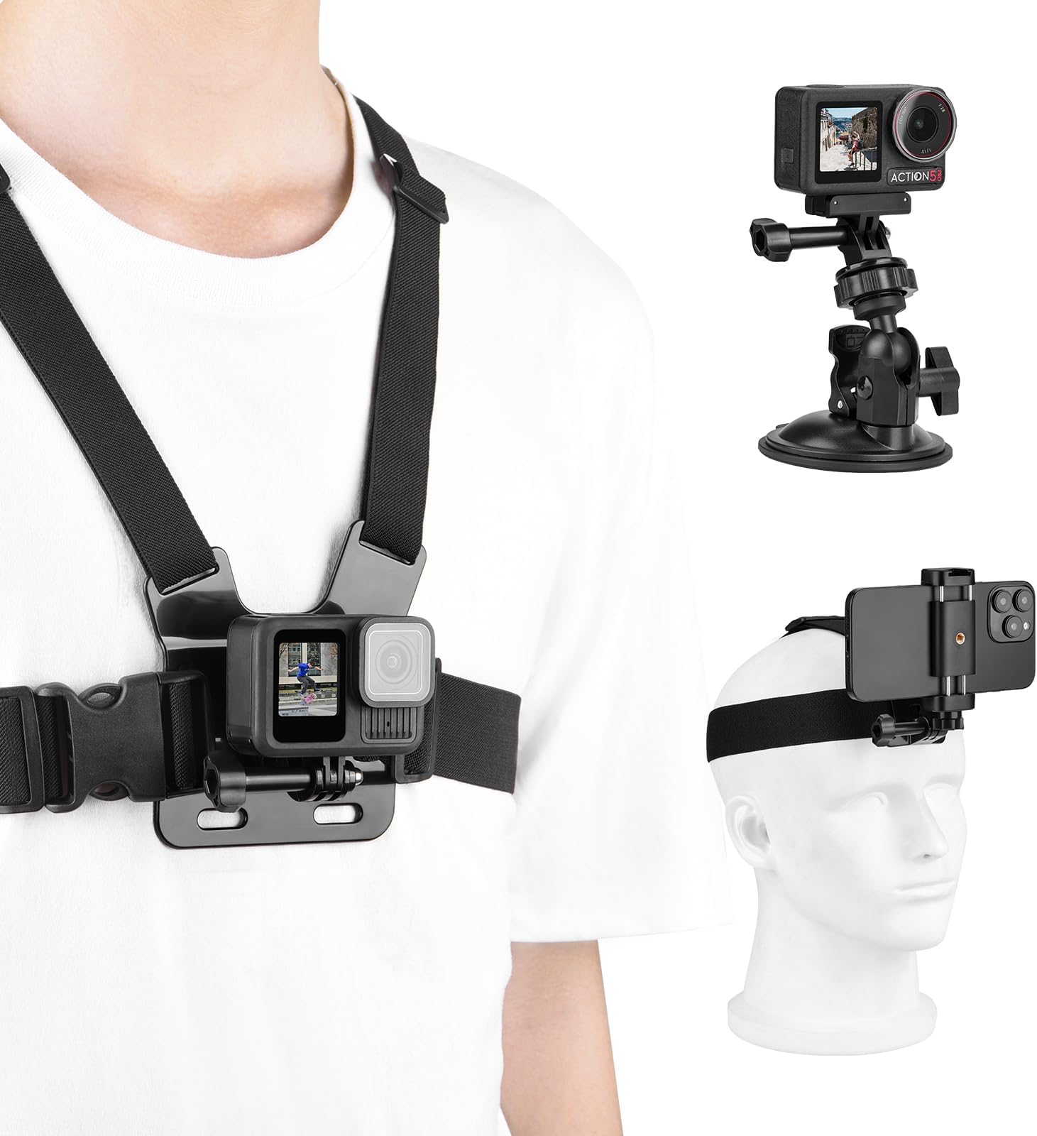 Amazon.com: Fotoleey 5-in-1 Mounting Kit for DJI Osmo Action Camera ...