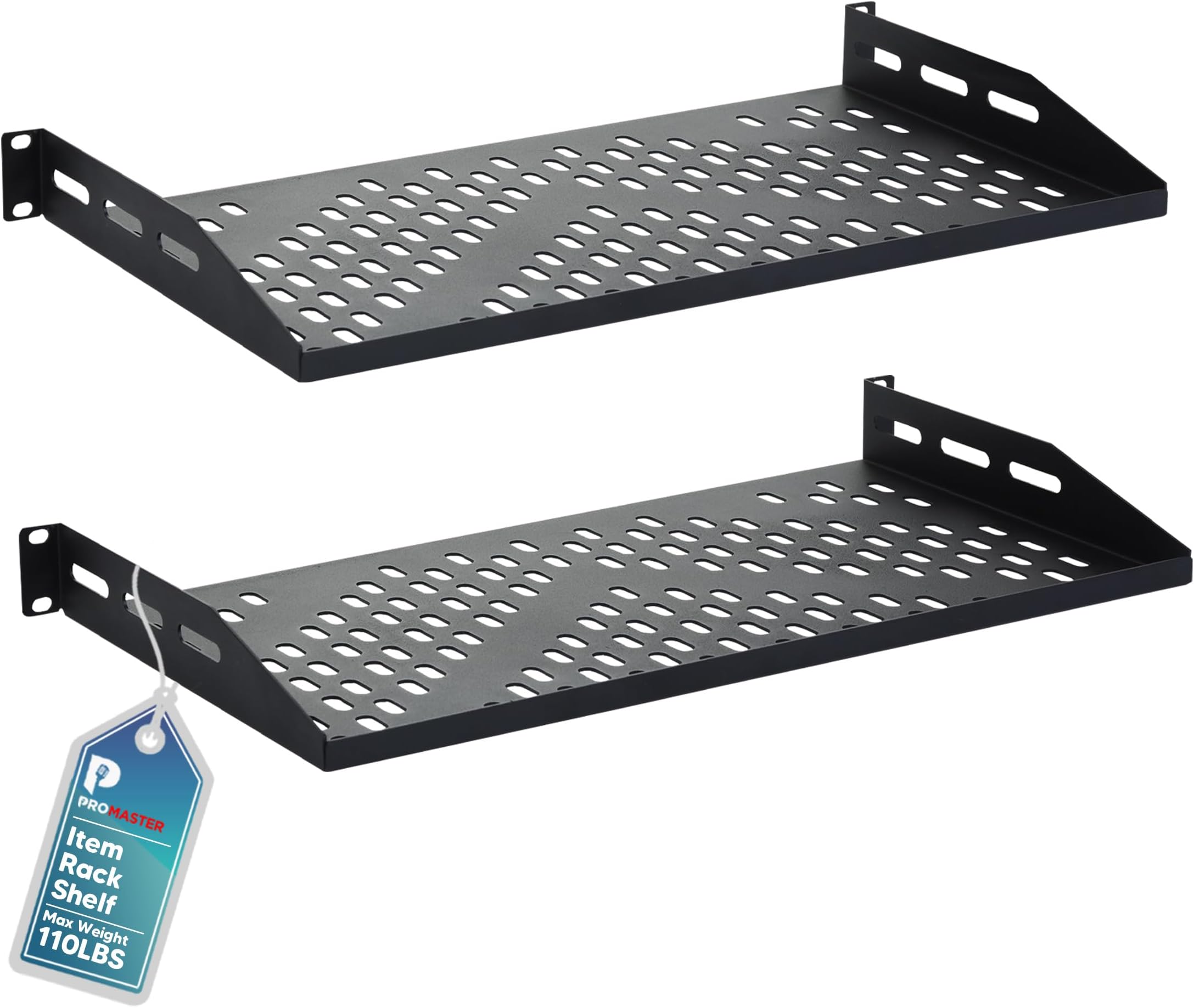 Amazon.com: VEVOR 2PCS 1U Server Rack Shelf, Universal Vented Rack ...