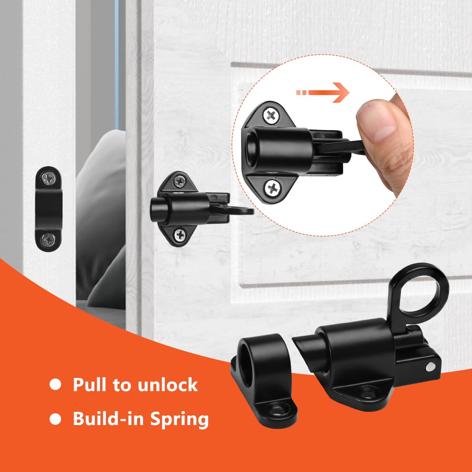 Snapklik.com : KOVOSCH 4 Pack Self-Closing Latches, Aluminum Spring ...