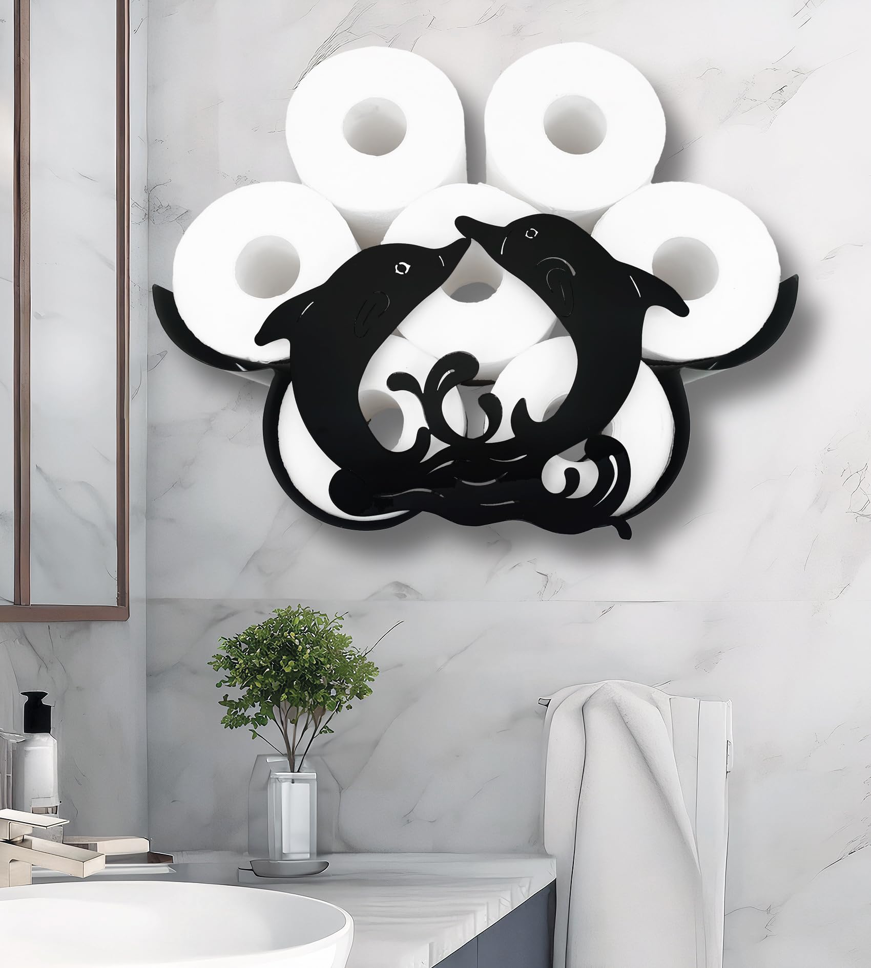 Snapklik.com : Euiroet Dolphin Wall-Mounted Toilet Paper Holder ...