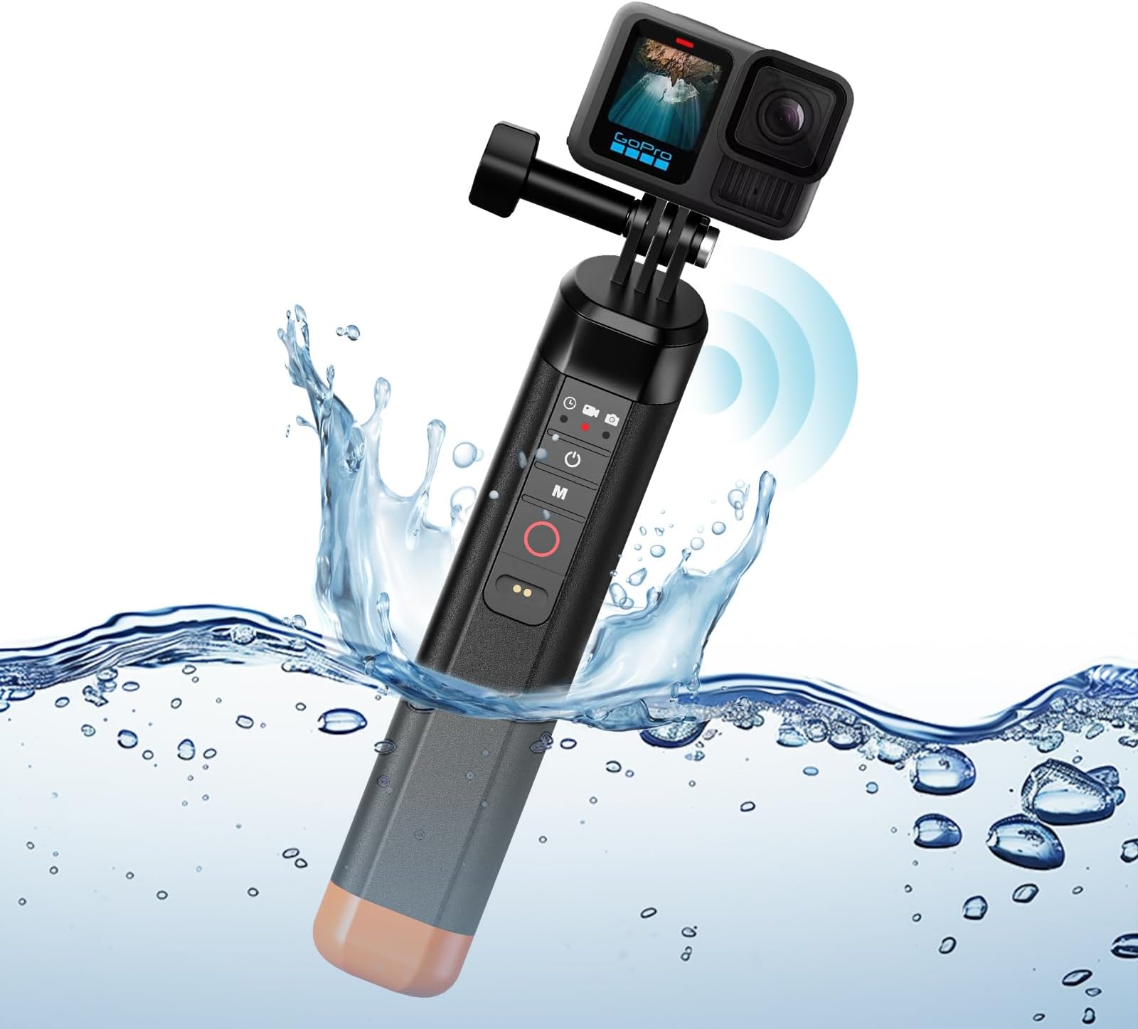 Amazon.com: REYGEAK Floating Selfie Stick Hand Grip,with Bluetooth ...
